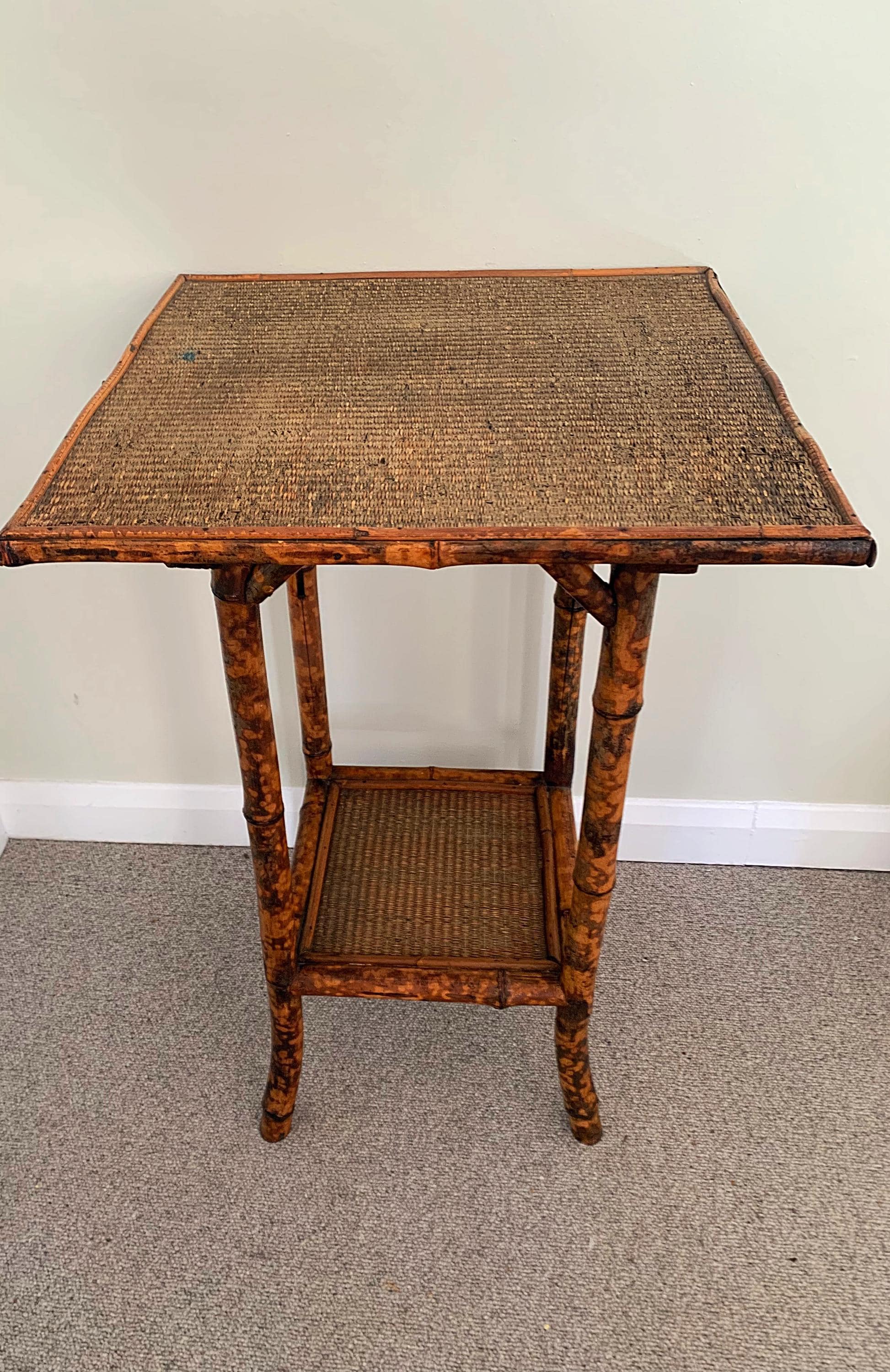 Antique Bamboo and Rattan Side Table Etsy UK