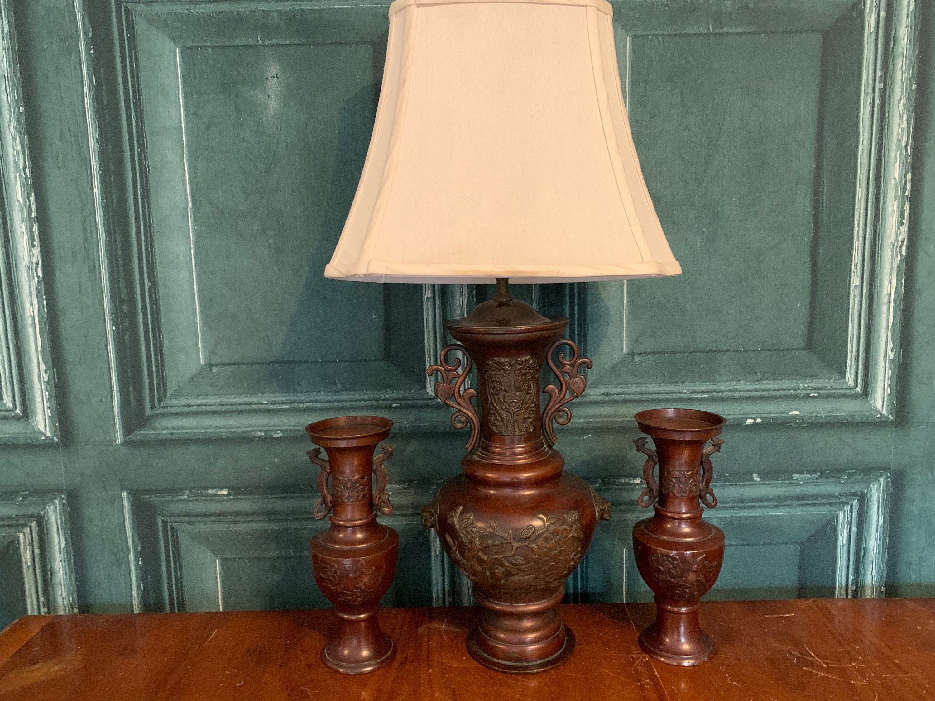 A Beautiful Japanese Meiji Period Lamp Conversion - Etsy