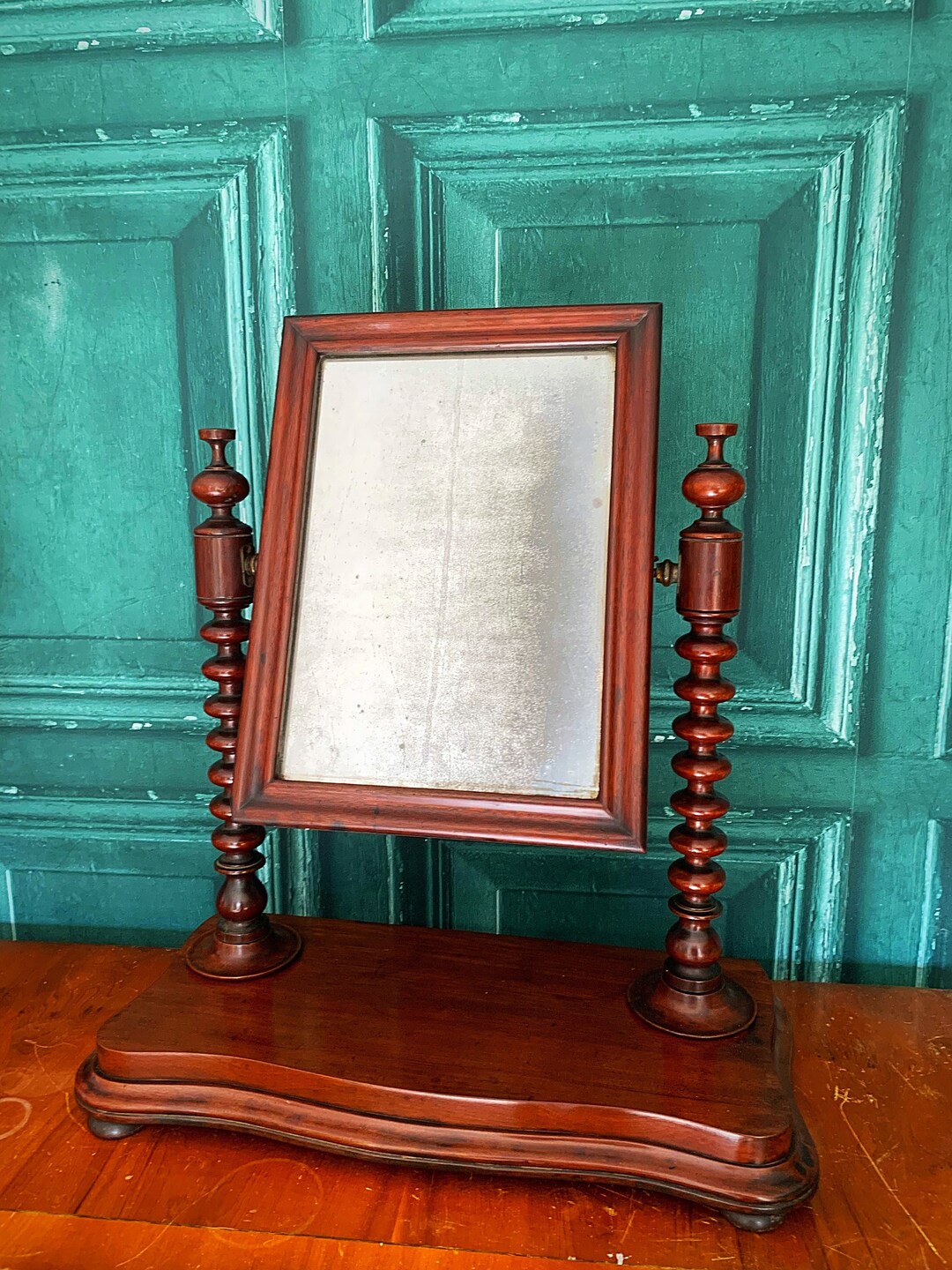 A Beautiful English Antique Bobble Mirror - Etsy