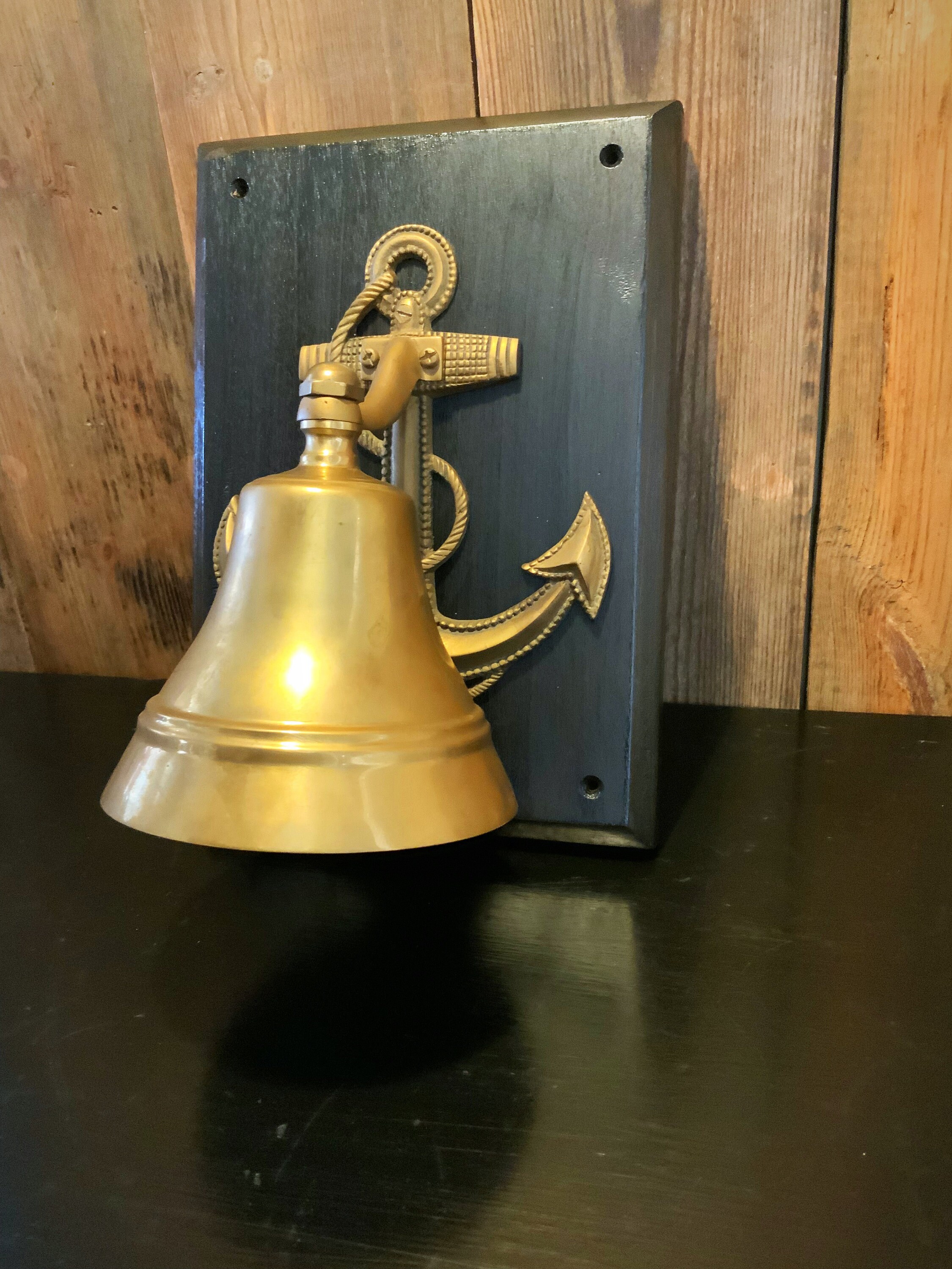 Brass Bell, Navy Bell, Mounted Bell, Bell on Bracket - Etsy
