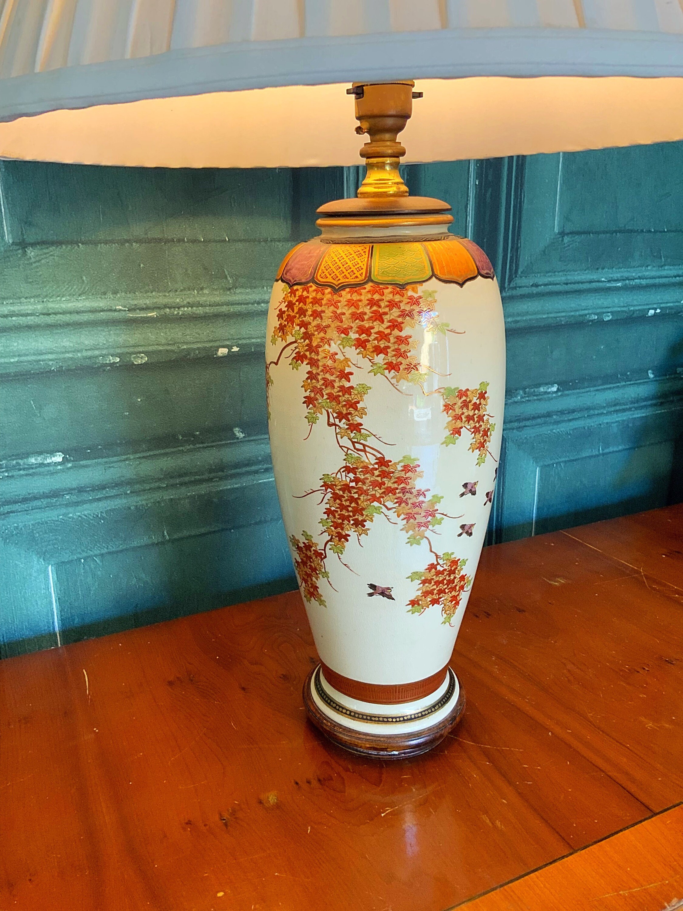 A Beautiful Japanese Satsuma Lamp Conversion - Etsy
