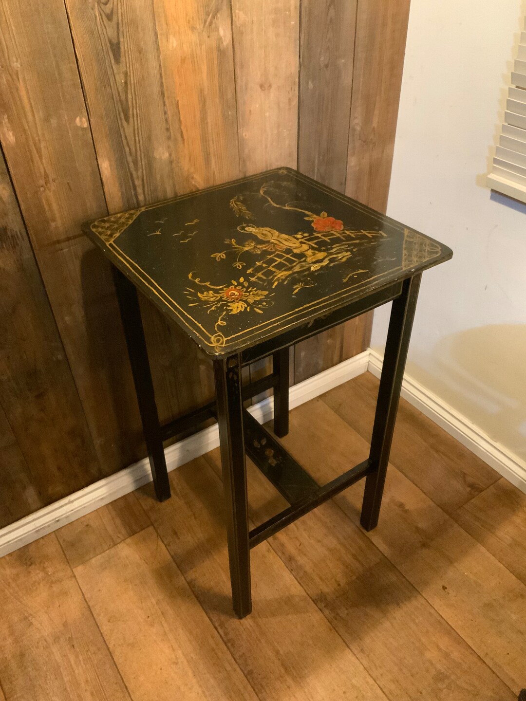 English Antique Japanned Table, Hand Painted Table - Etsy