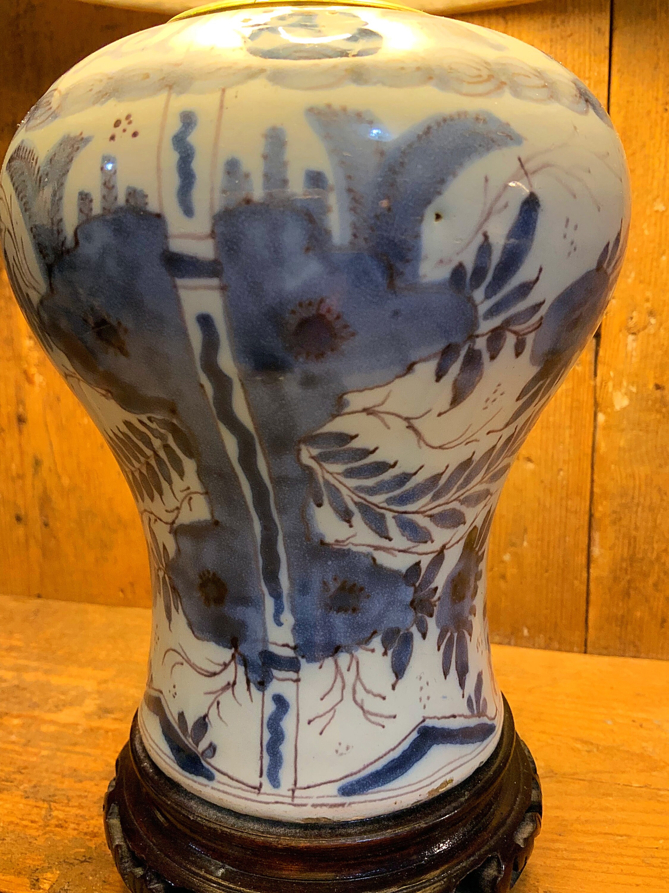 Dutch Delft 17th C Vase Lamp Conversion - Etsy