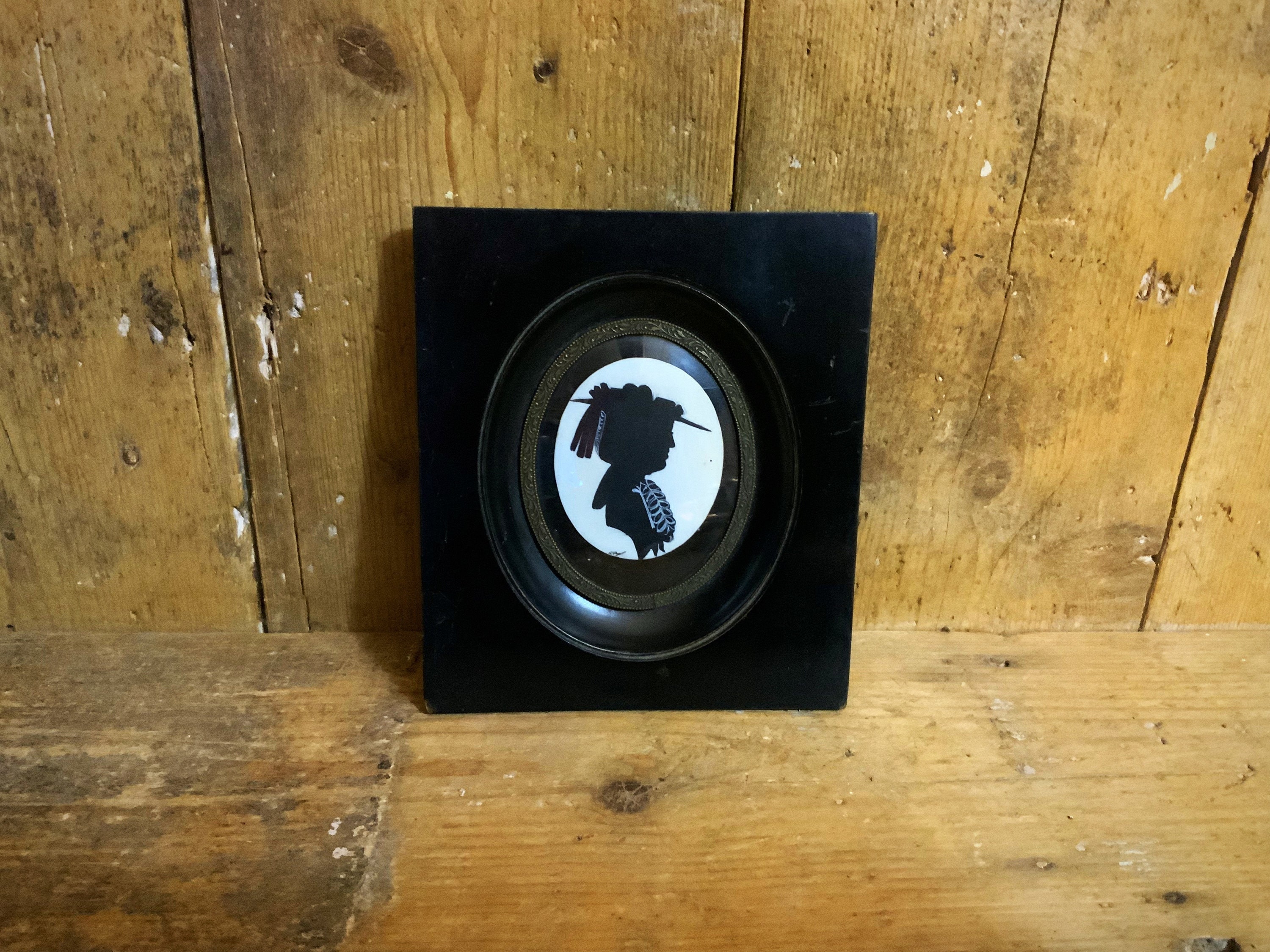 An Outstanding Miniature Silhouette Portrait - Etsy