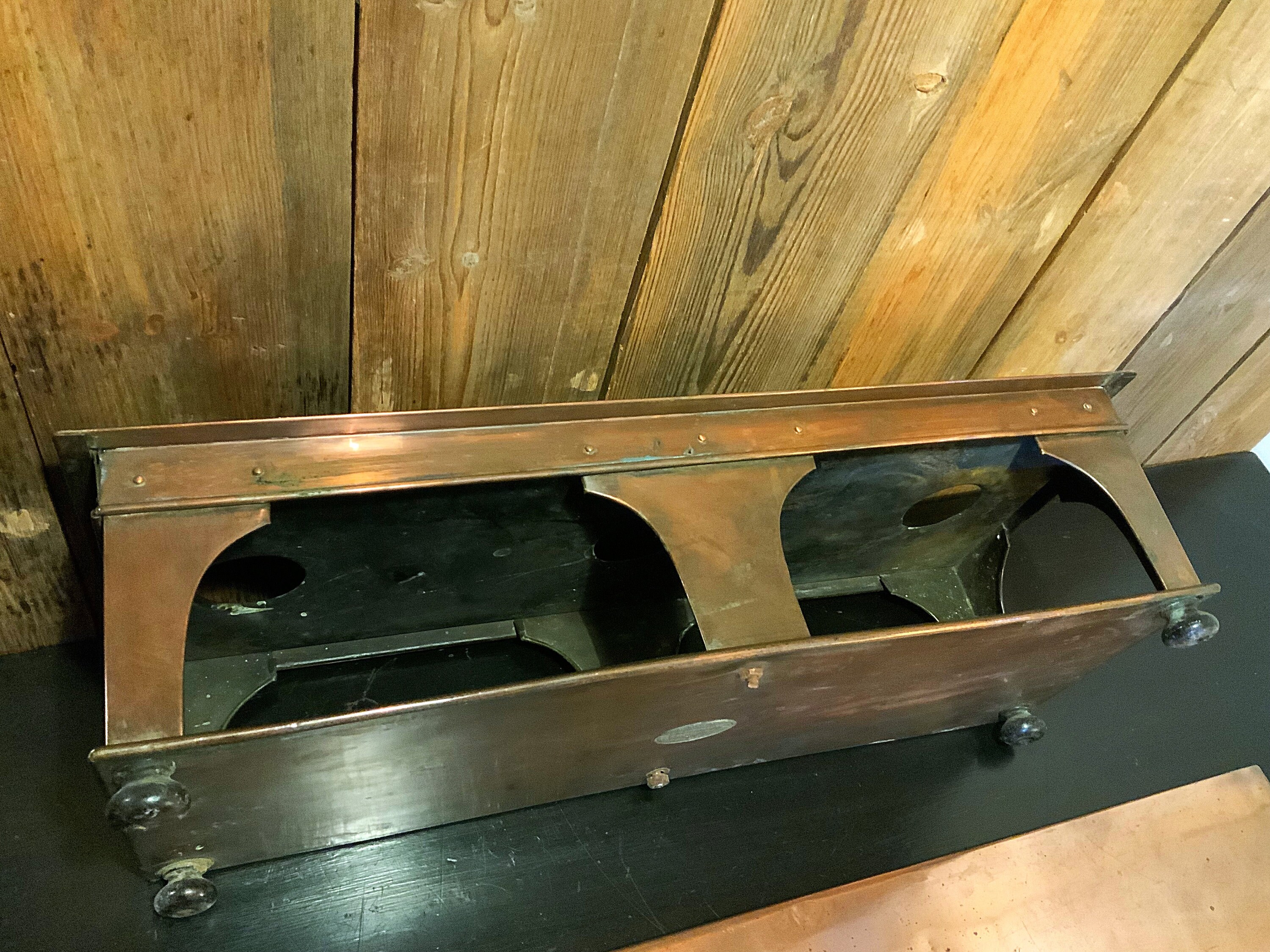 English Antique Edwardian Military Campaign Cooker or Copper Hot Plate ...