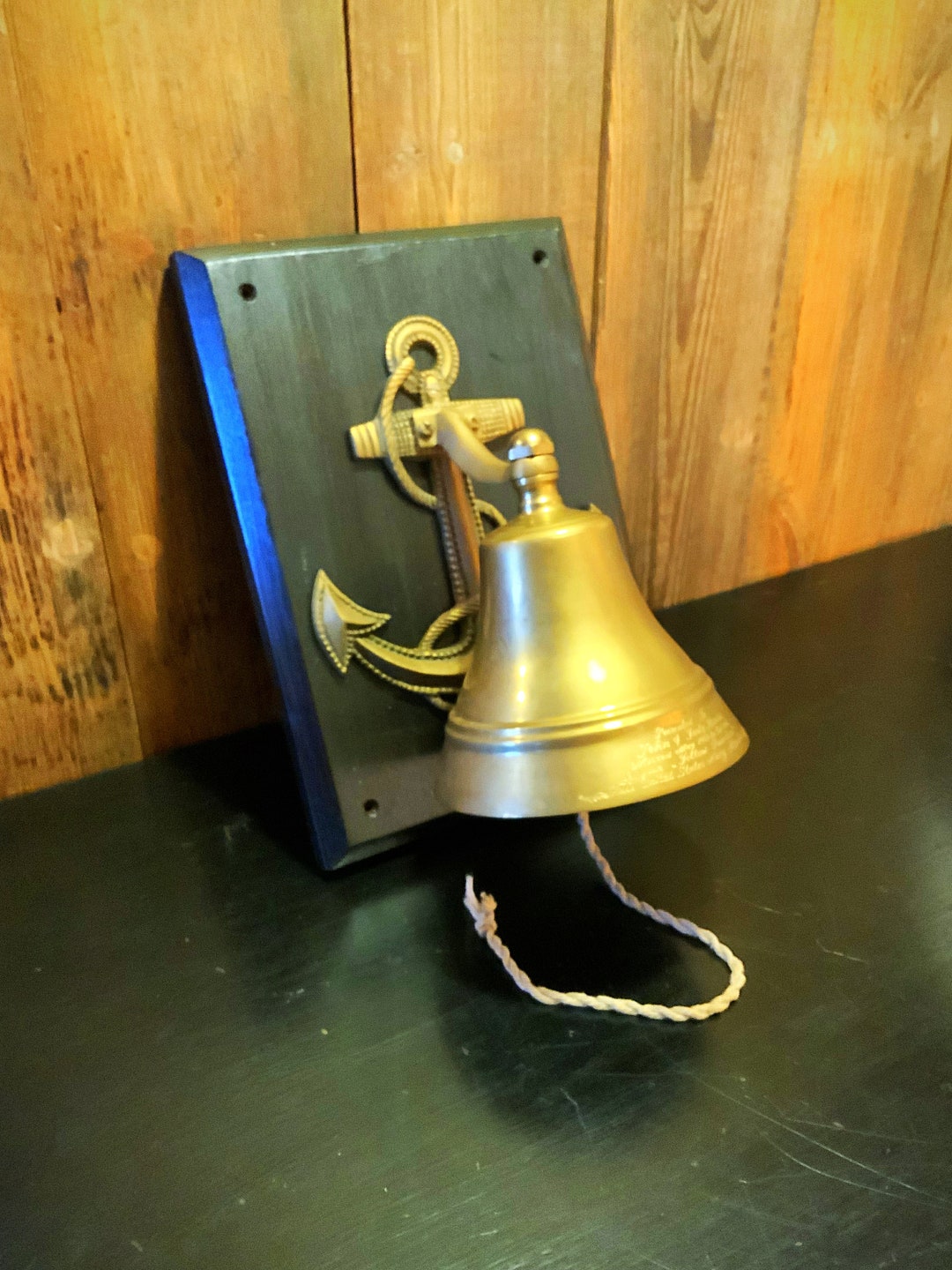 Brass Bell, Navy Bell, Mounted Bell, Bell on Bracket - Etsy