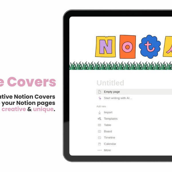 Notion Covers - Etsy UK