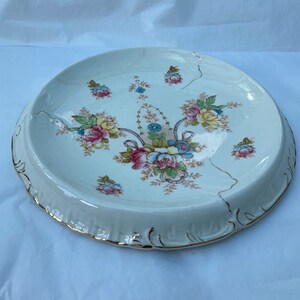 Vintage Devon Ware Scalloped Edged Hand Painted Ceramic Trivet/cake ...