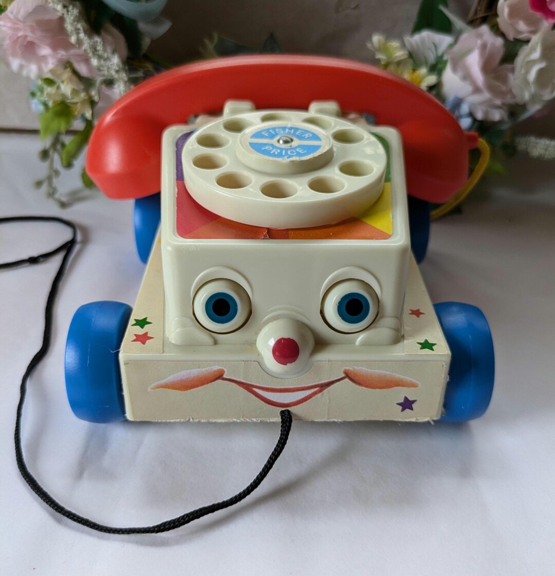 Vintage Fisher Price Chatter Phone Pull Toy, Classic Retro Design - Etsy