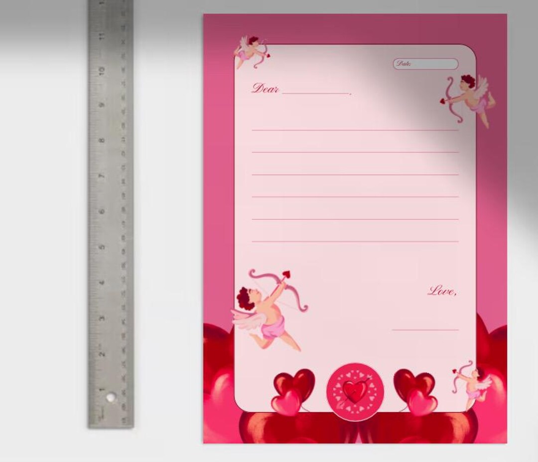 Valentines Love Letter Template - Etsy