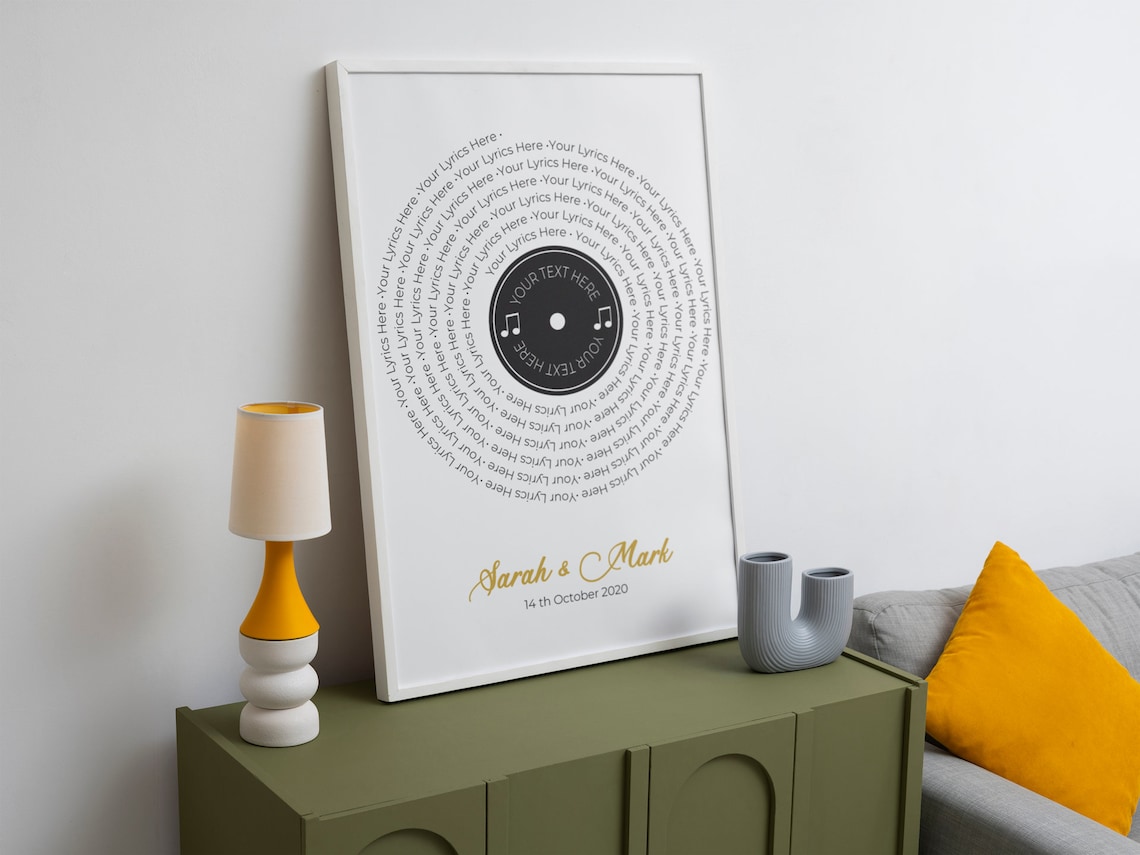 Capture Your Special Moments With Our Song Lyrics Print - High-quality ...