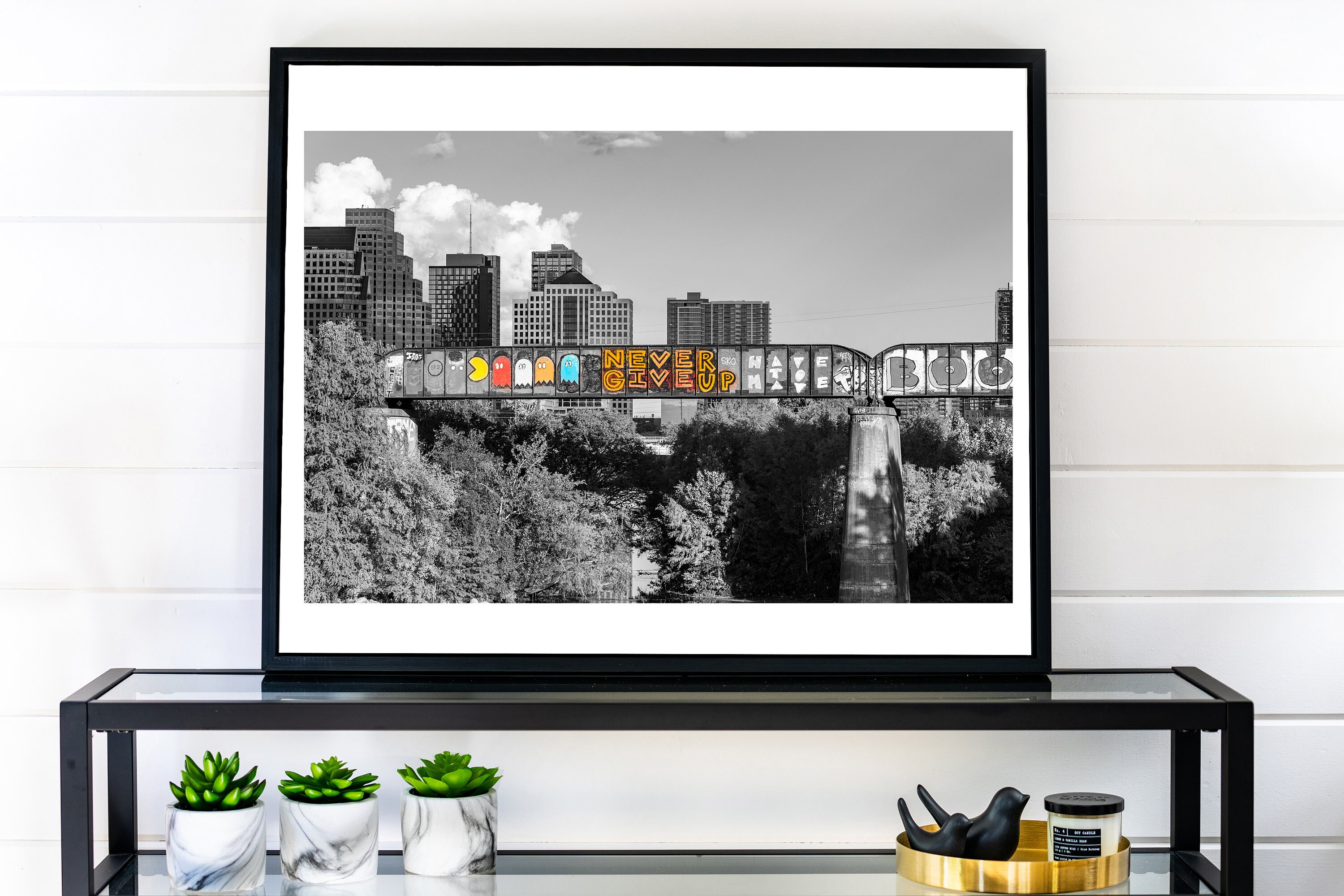 Austin Graffiti Bridge | Metallic Paper Photo | Gallery Wall Art ...