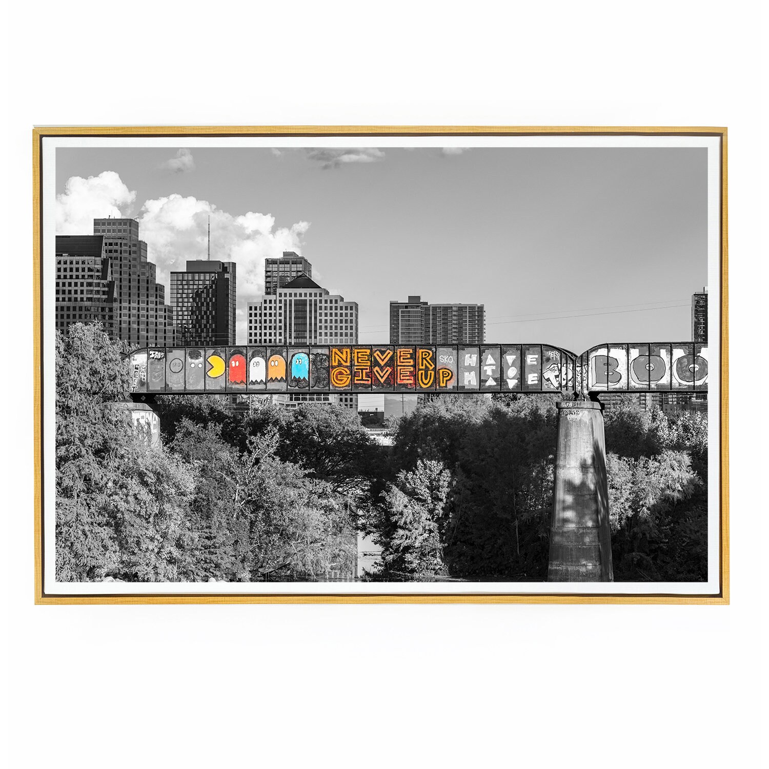 Austin Graffiti Bridge | Metallic Paper Photo | Gallery Wall Art ...