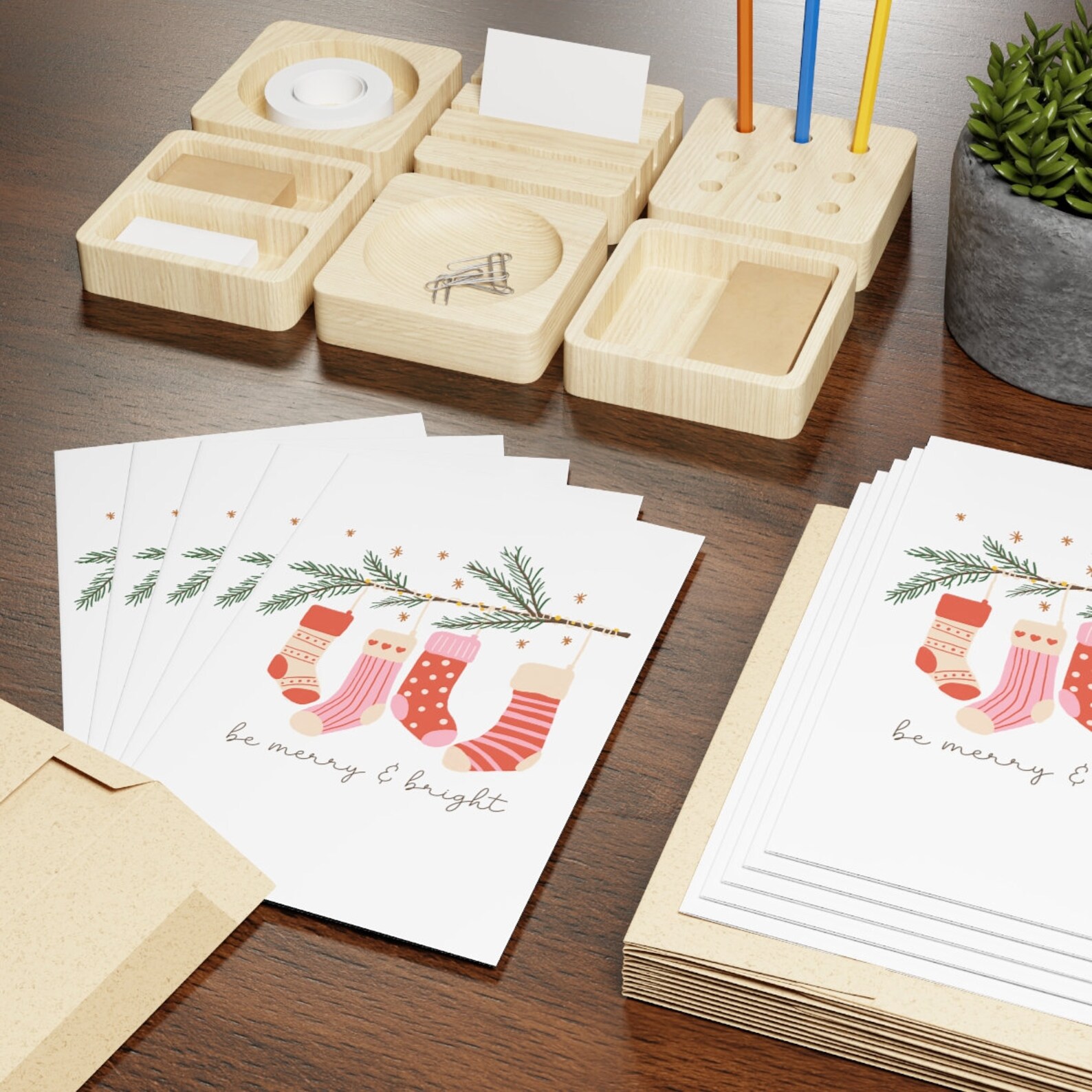 Minimal Christmas Card, Cute Christmas Card for Best Friend, Seasons ...