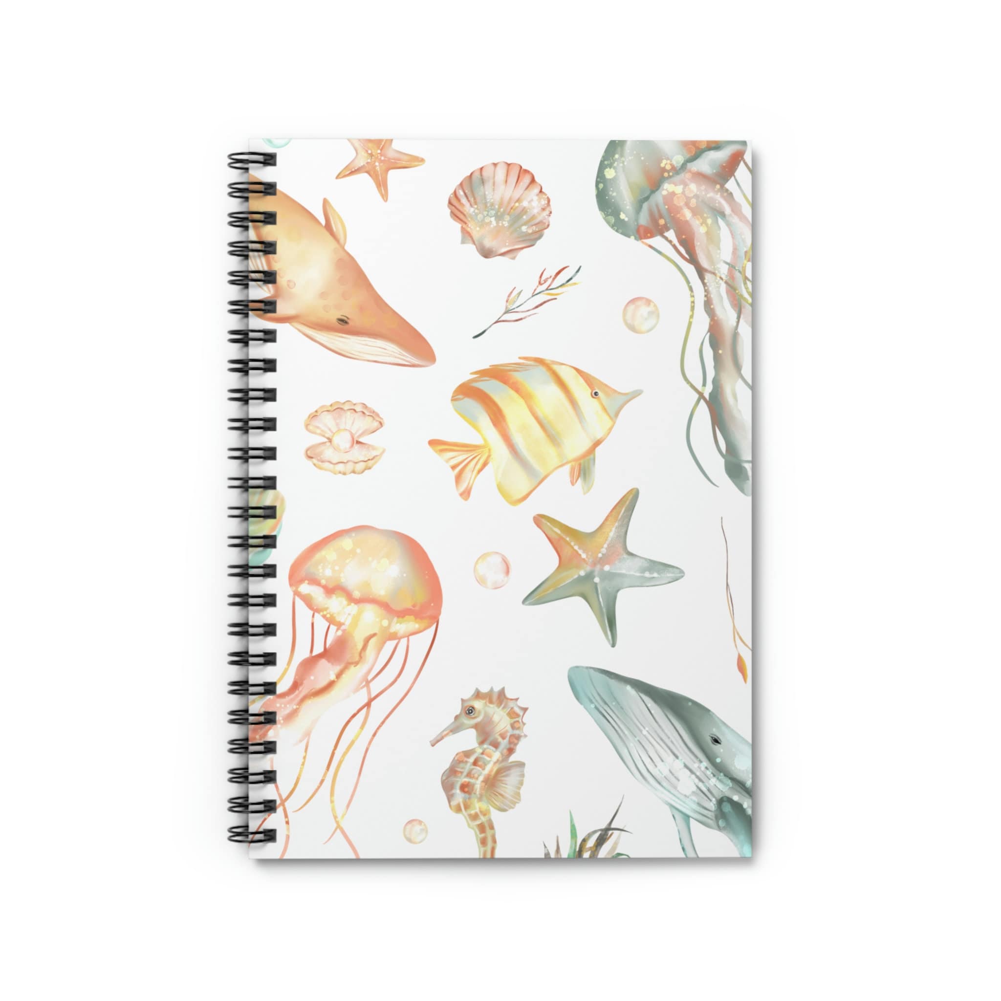 Crustaceancore Spiral Bound Lined Notebook, Deep Sea Creatures Journal ...