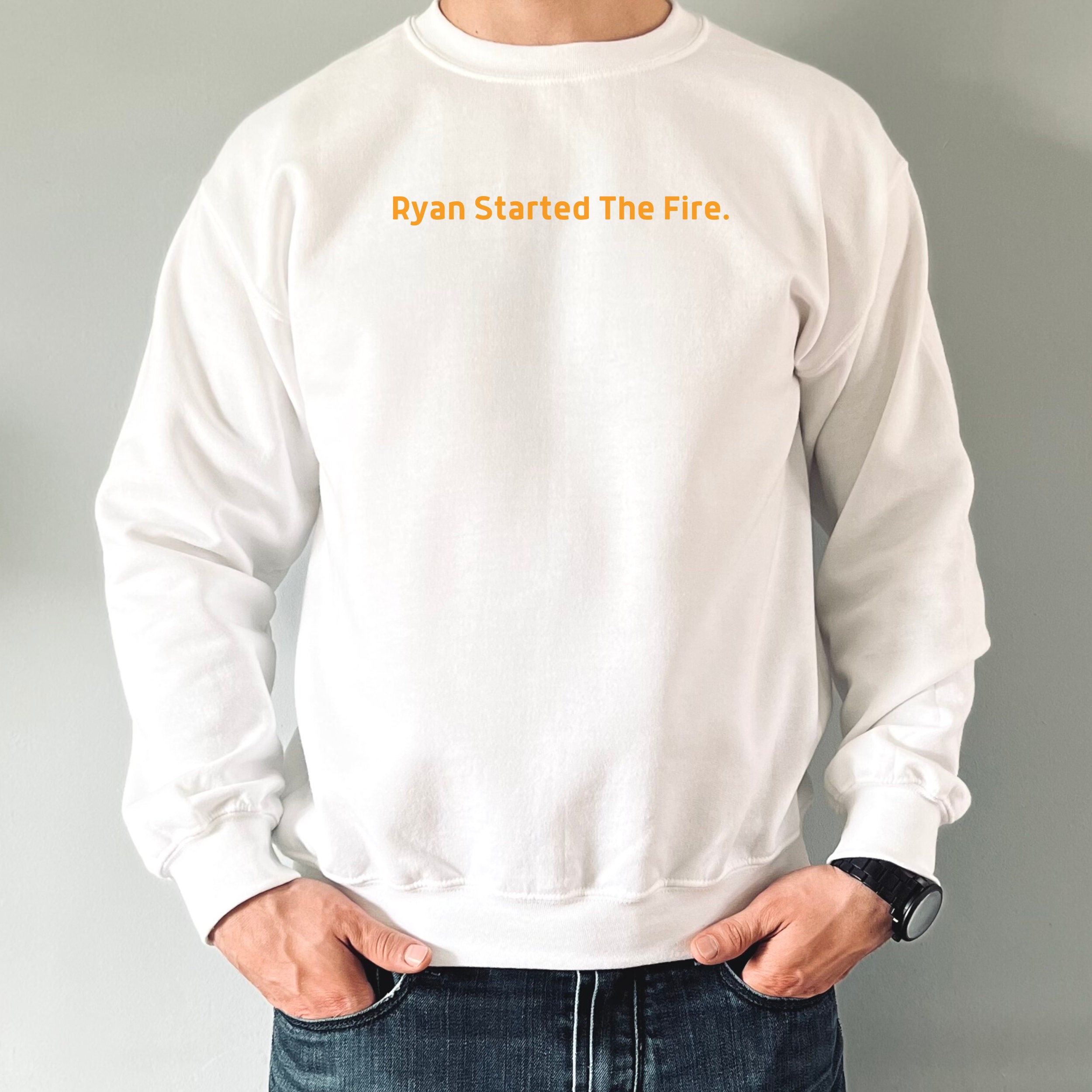 The Office Sweatshirt, Ryan Started the Fire Sweater, Ryan Howard Long Sleeve Tee, Fire Guy T ...