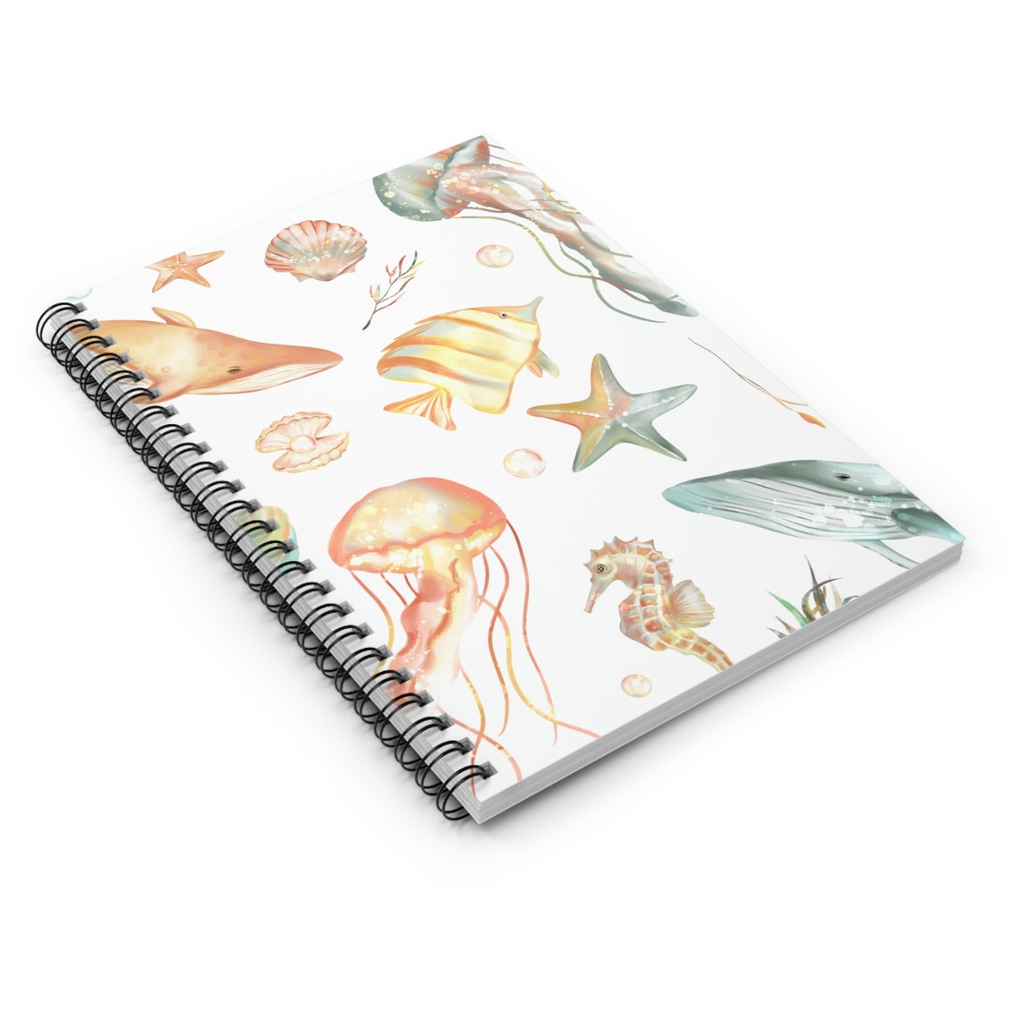 Crustaceancore Spiral Bound Lined Notebook, Deep Sea Creatures Journal ...