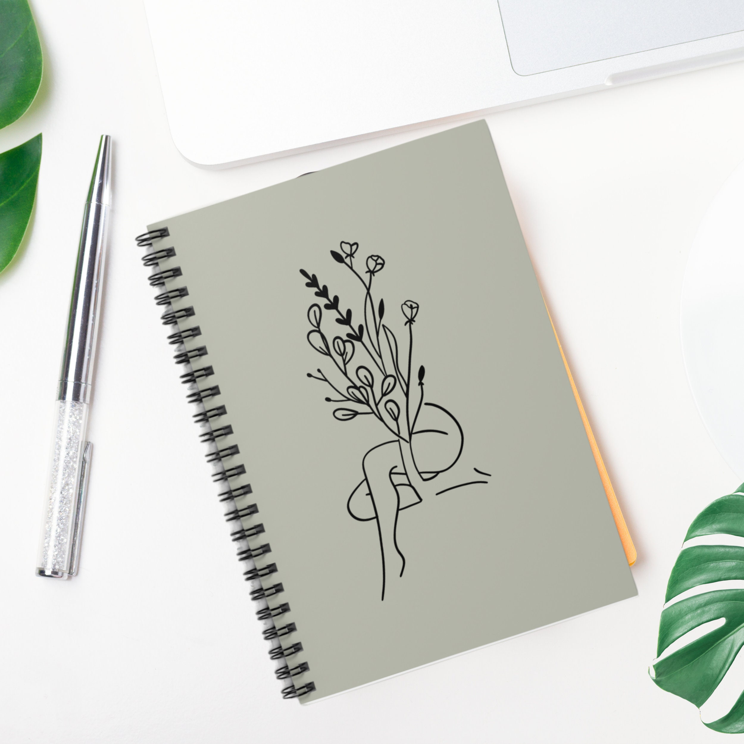 Travel Size Body Positivity Spiral Bound Lined Notebook, Feminine ...