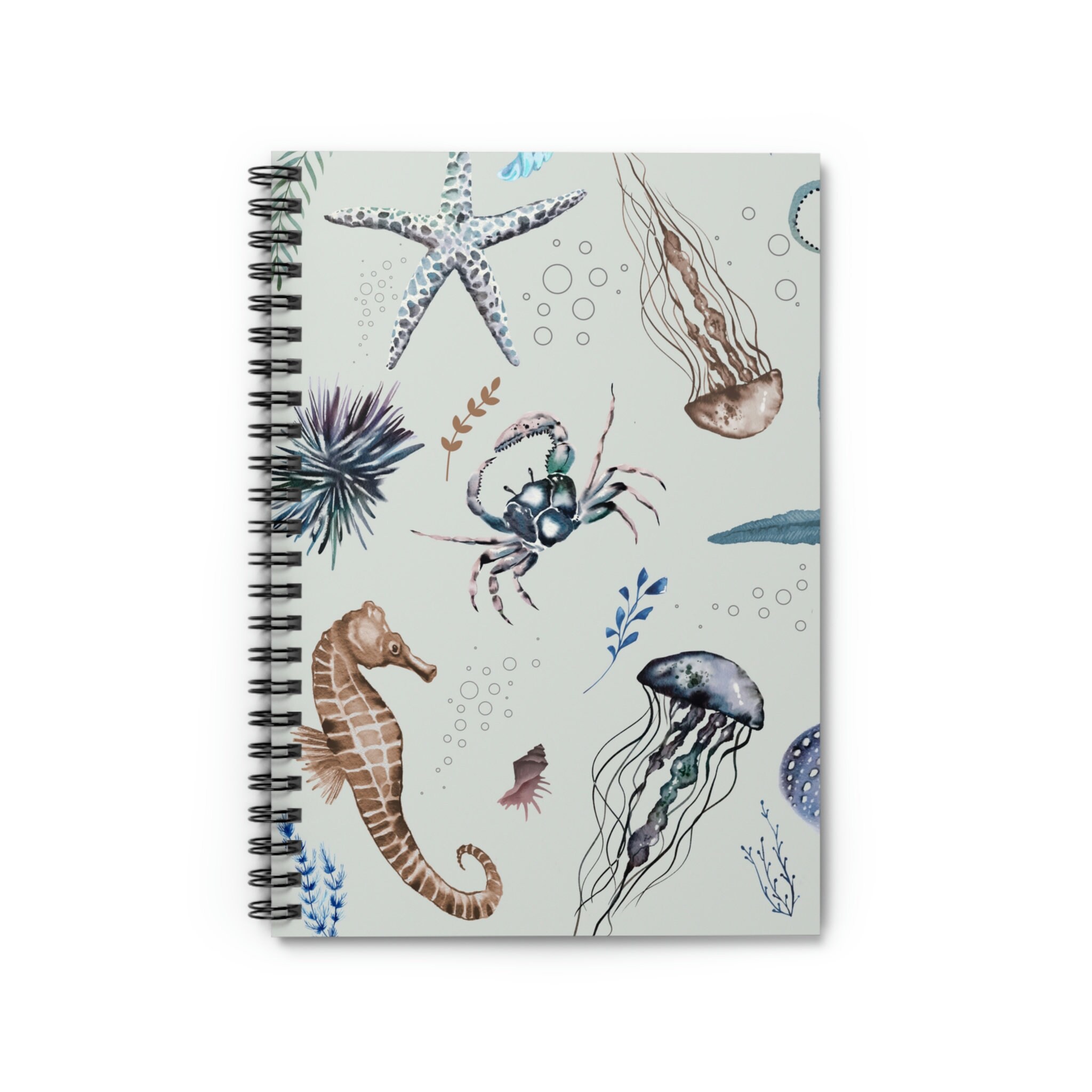 Crustaceancore Spiral Bound Lined Notebook, Deep Sea Creatures Journal ...