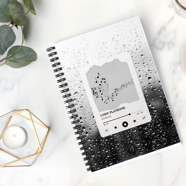 Lyric Journal Spiral Bound Lined Notebook, Songwriters Notebook ...