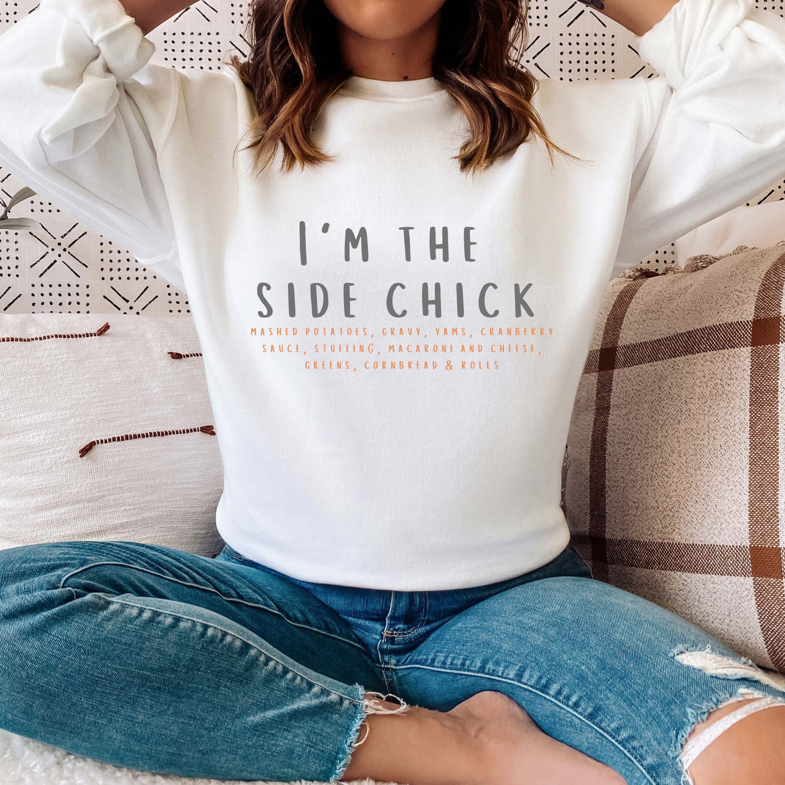 I'm a Side Chick Sweatshirt,thanksgiving Sweatshirt, Funny Chick ...
