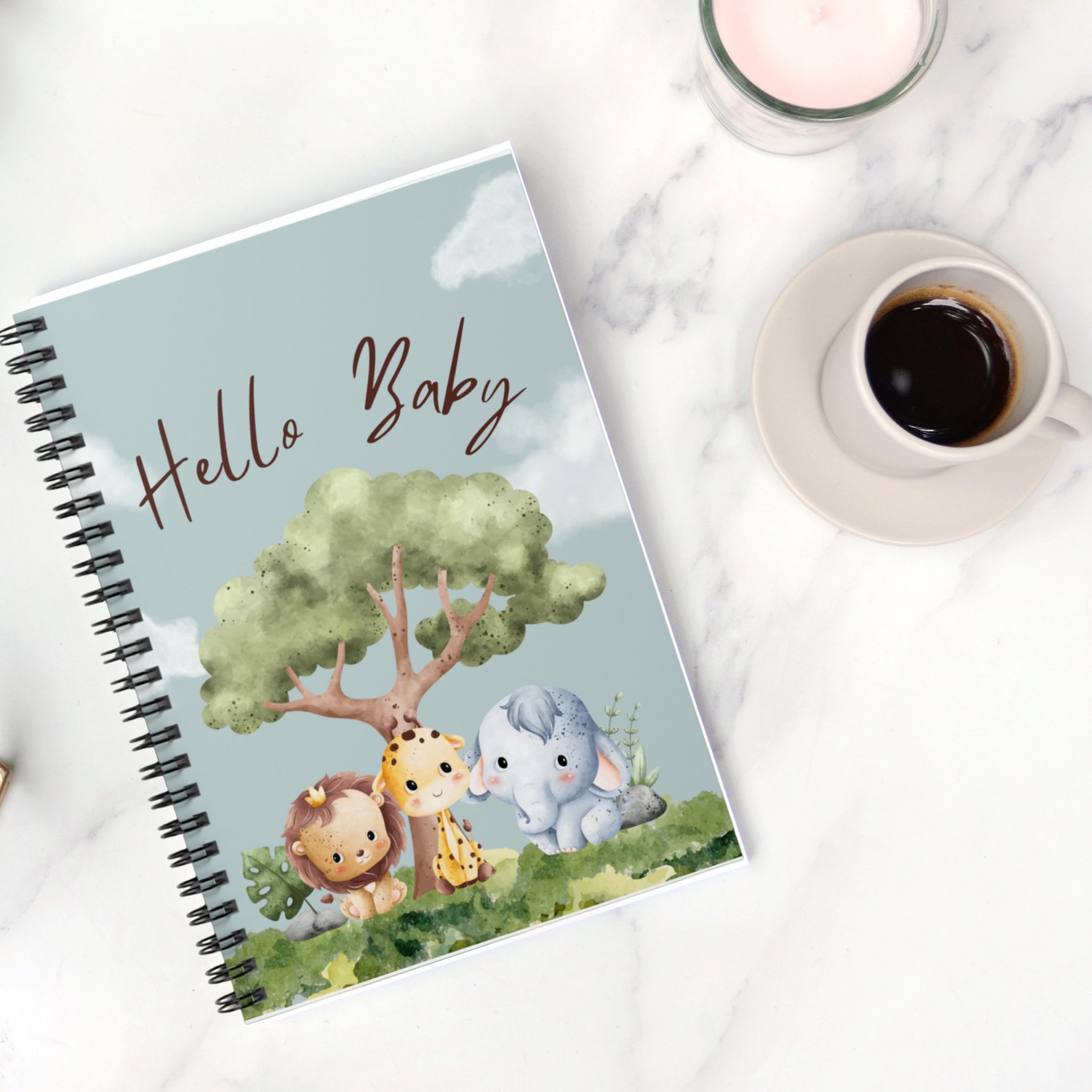 Baby Memory Spiral Bound Blank Journal, Letters to Baby Notebook, Baby ...