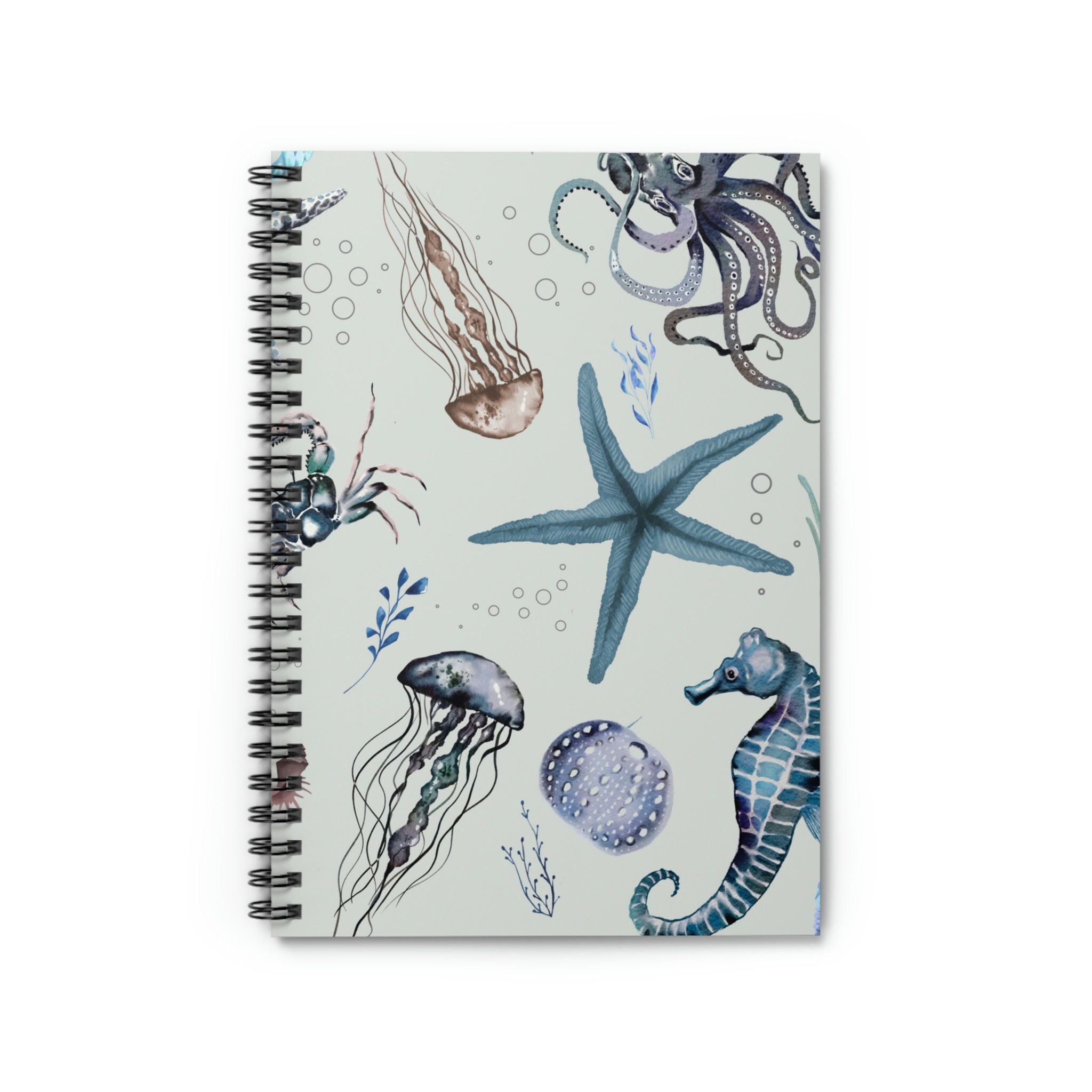 Crustaceancore Spiral Bound Lined Notebook, Deep Sea Creatures Journal ...