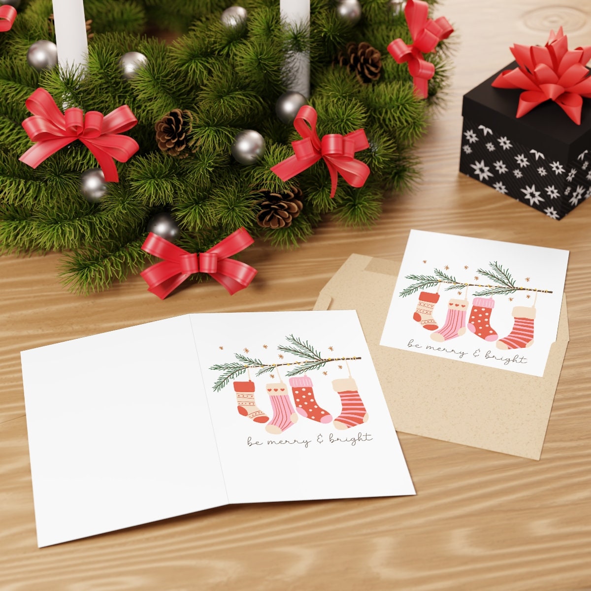 Minimal Christmas Card, Cute Christmas Card for Best Friend, Seasons ...
