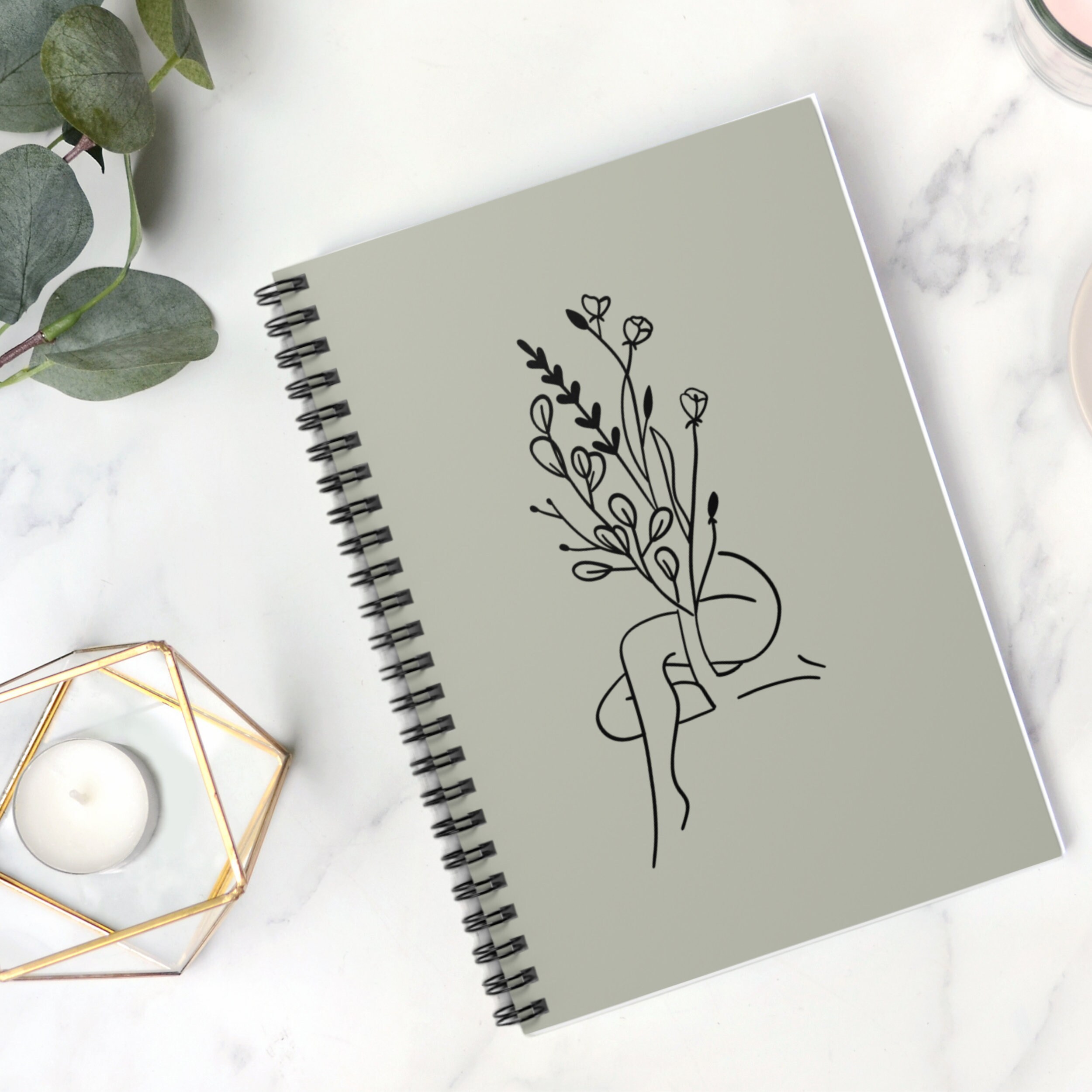 Travel Size Body Positivity Spiral Bound Lined Notebook, Feminine ...