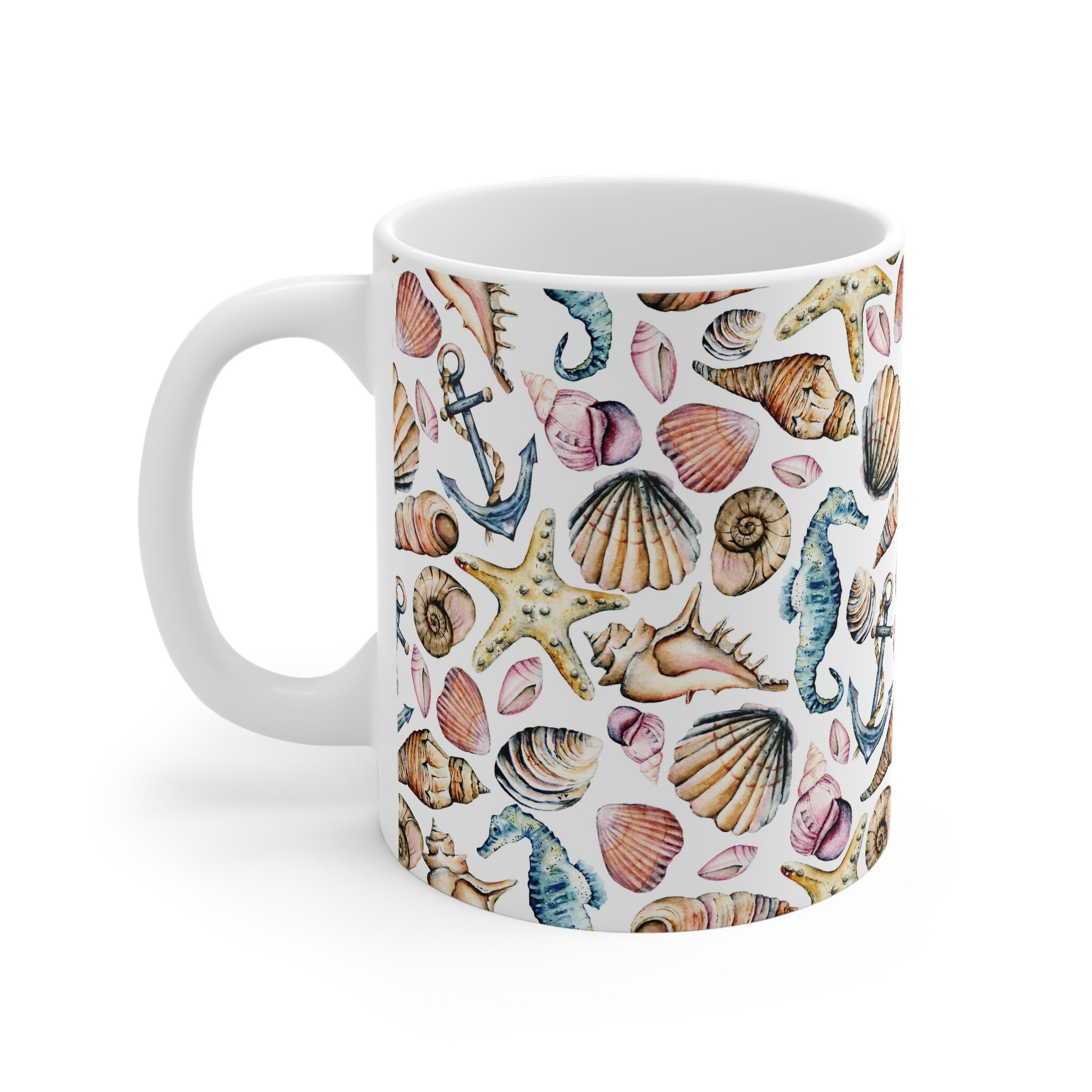 Crustaceancore, Seashore Mugs, Coastal Mug Set, Beach Mug, Starfish Mug ...