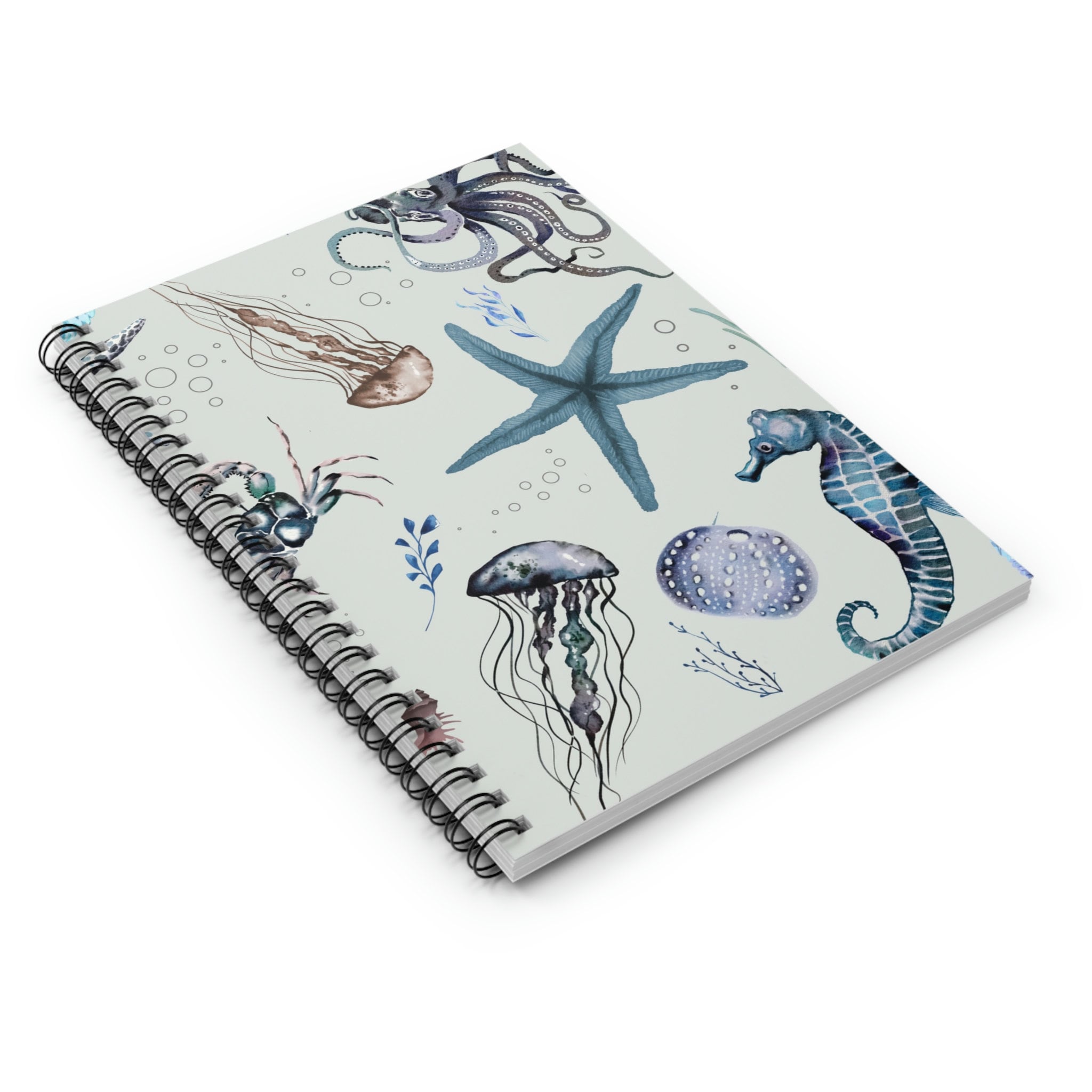 Crustaceancore Spiral Bound Lined Notebook, Deep Sea Creatures Journal ...