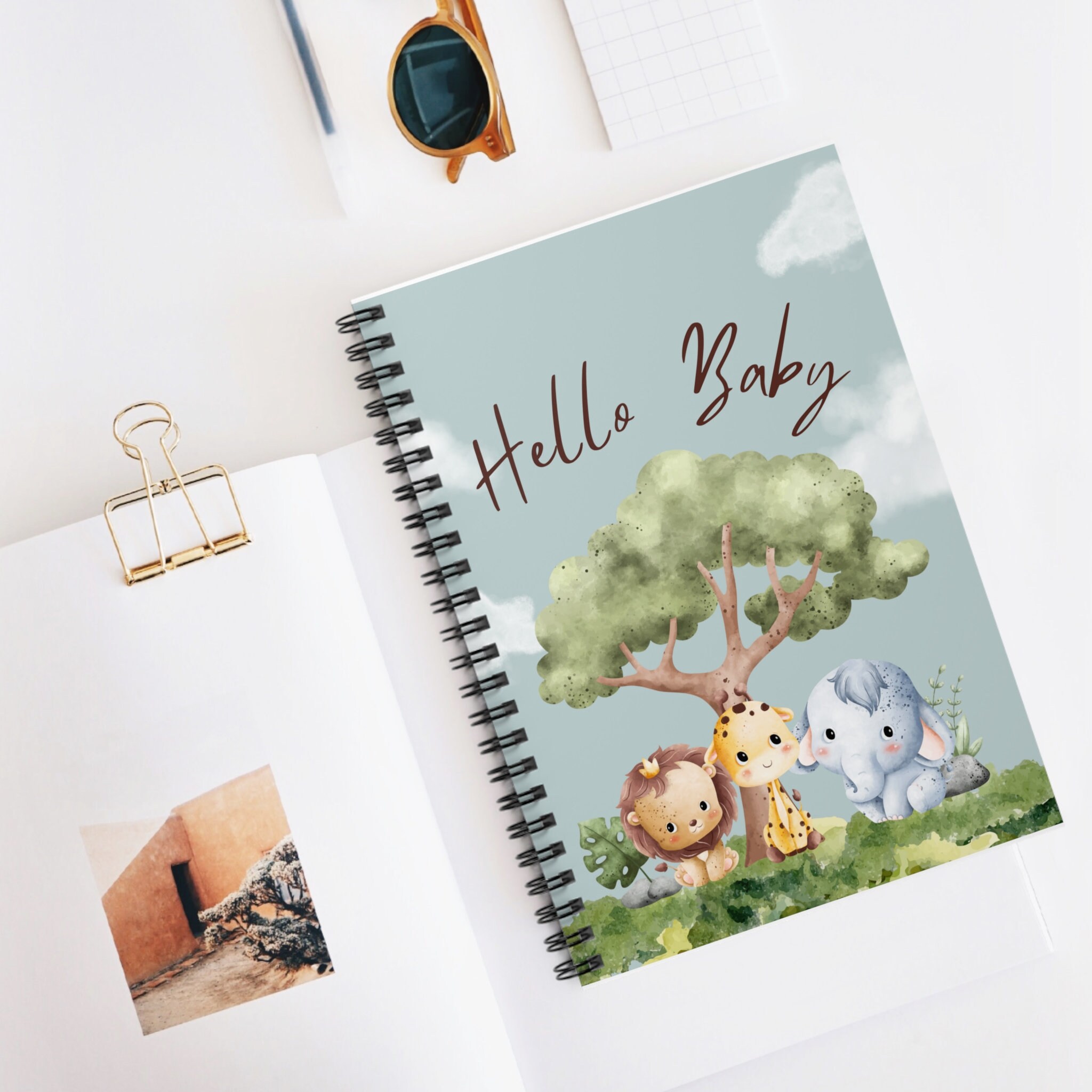 Baby Memory Spiral Bound Blank Journal, Letters to Baby Notebook, Baby ...