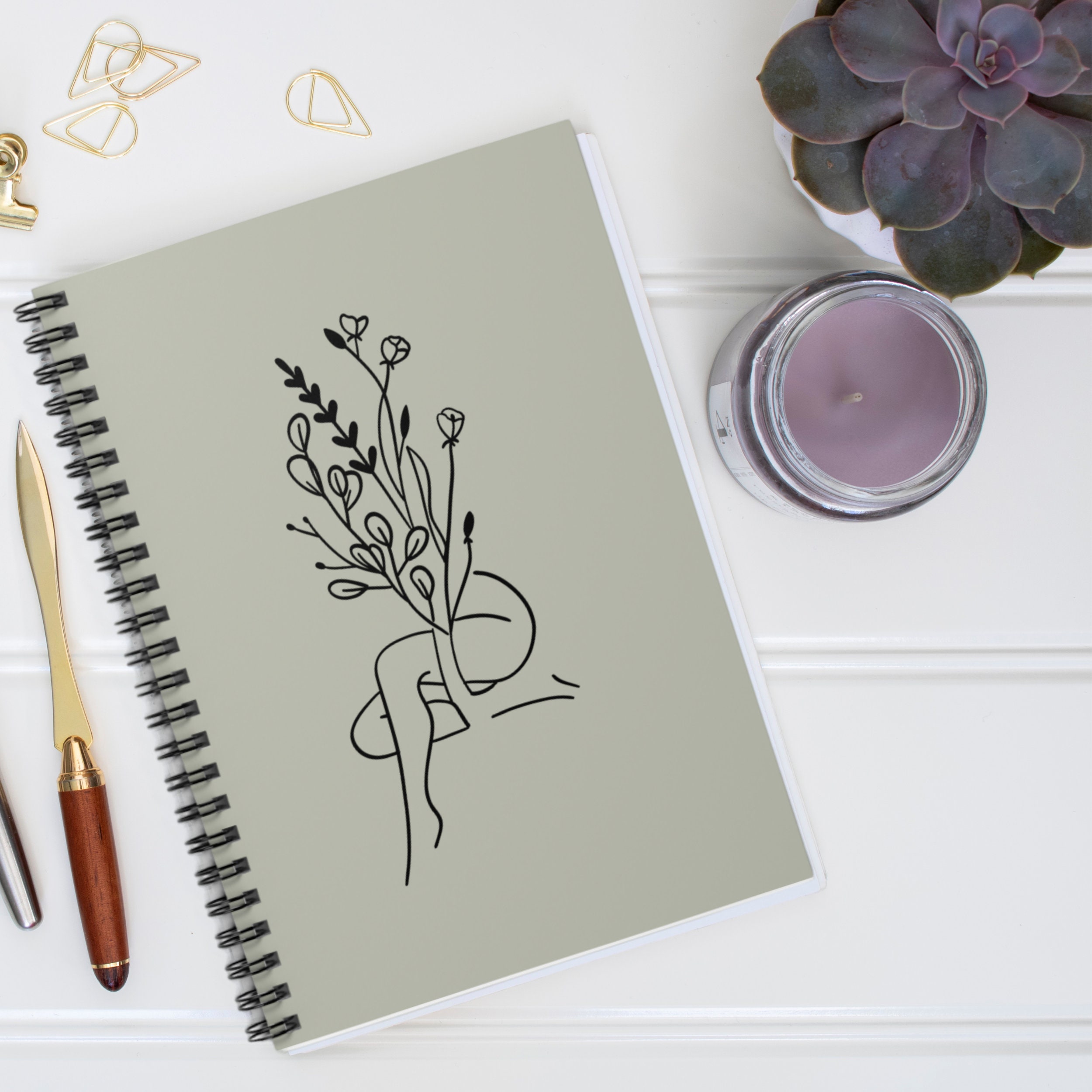 Travel Size Body Positivity Spiral Bound Lined Notebook, Feminine ...