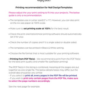 Instant Download - Printable Square Shaped Nail Design & Practice ...