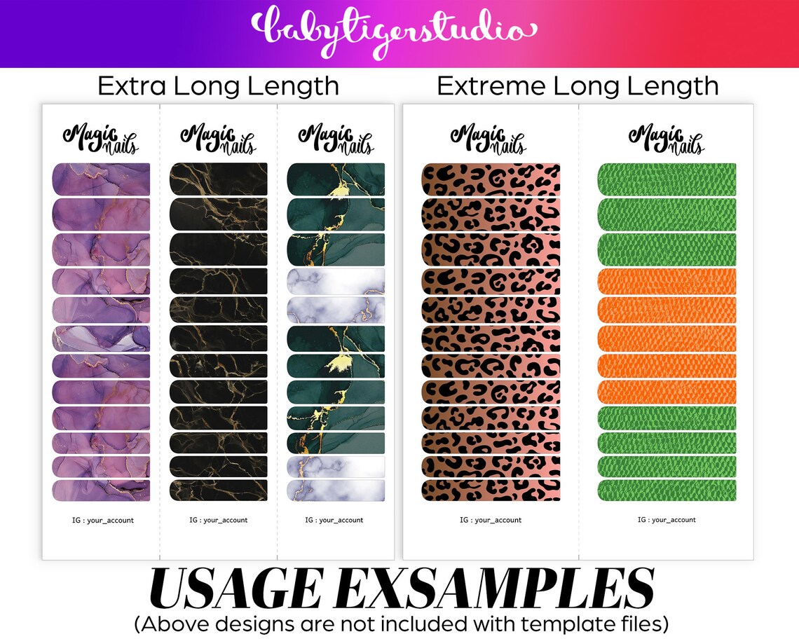 Editable Canva Waterslide Extra Long And Extreme Long Lengths Nail