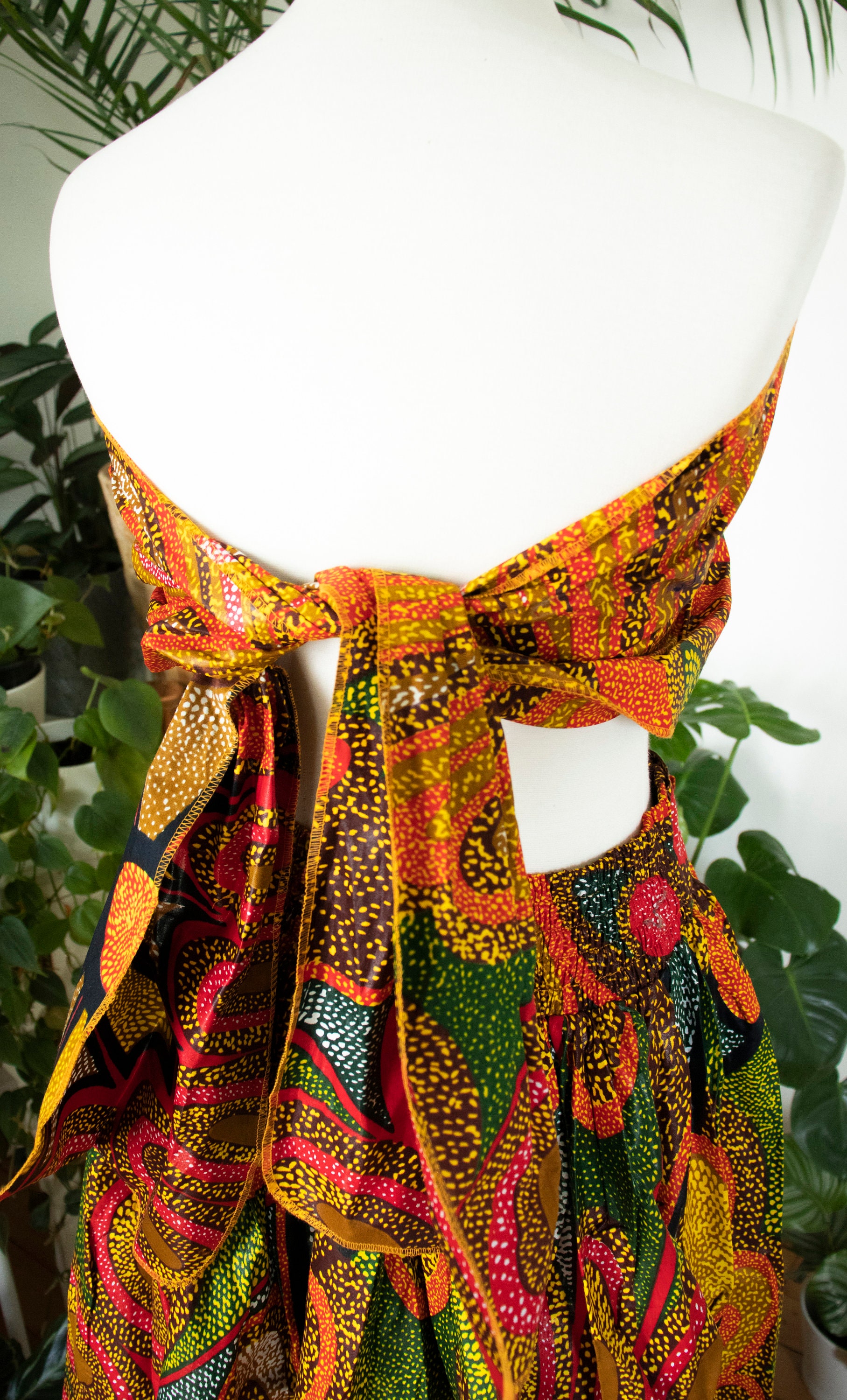 Colorful African Clothing/set Maxi Women's High Waisted Skirt Matching ...