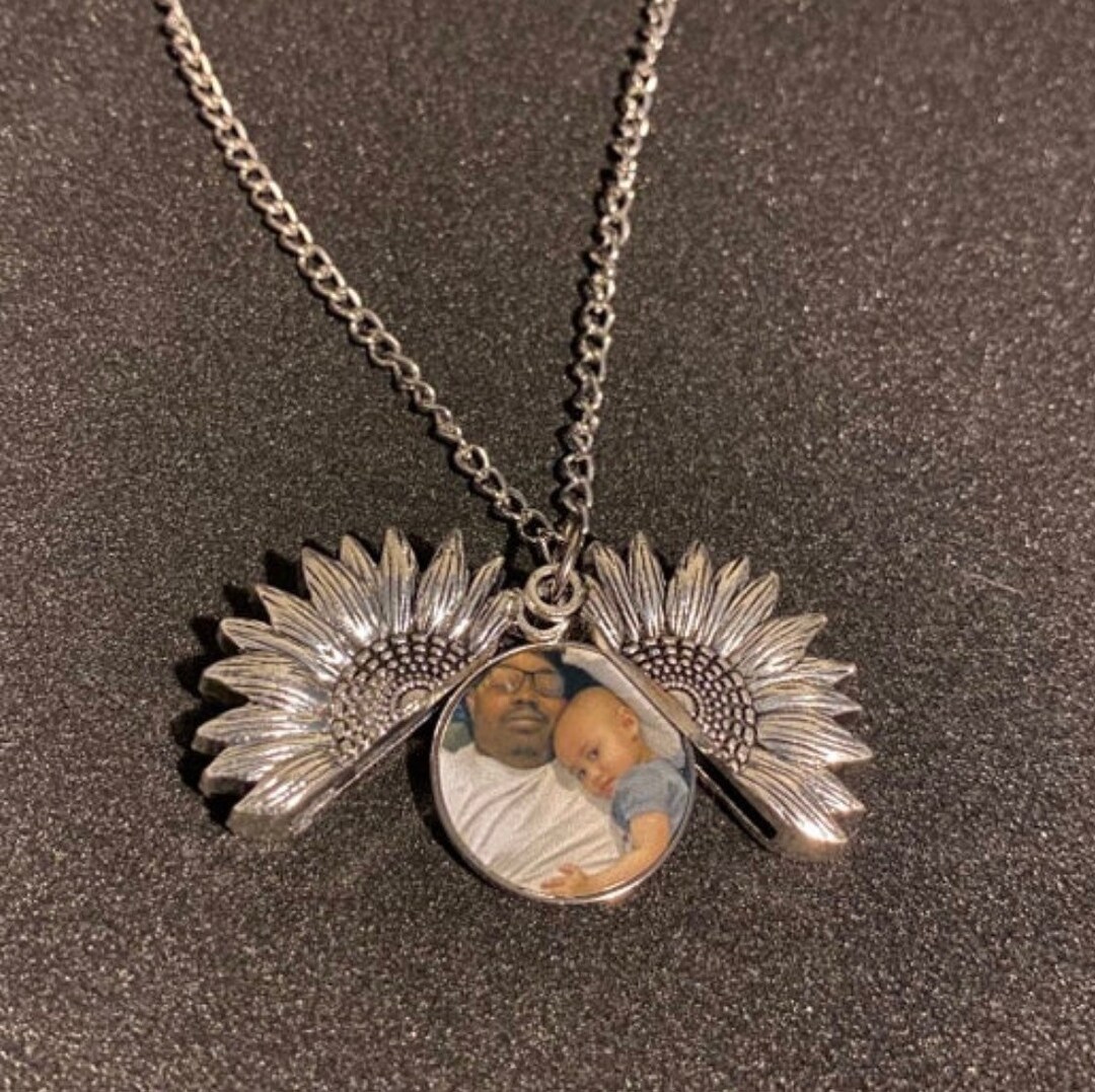 Sunflower Locket / Personalized Locket / Picture Locket / Sublimation ...