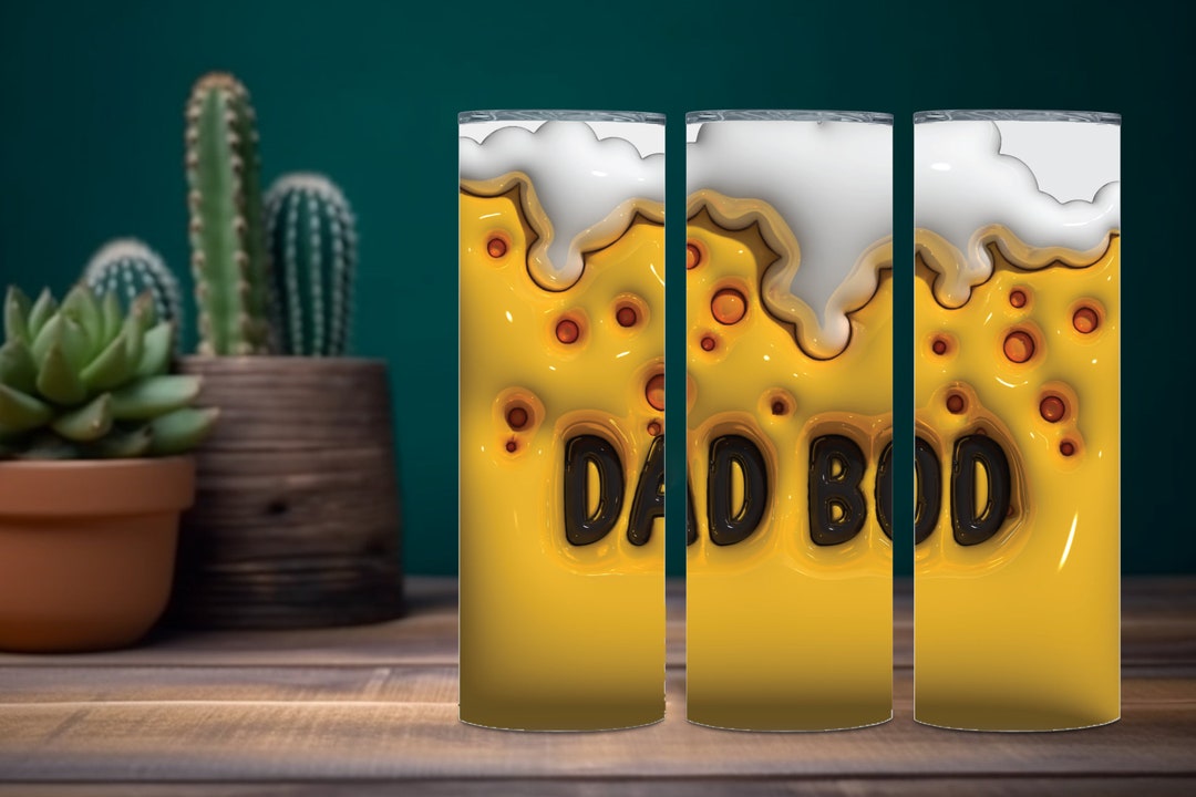 Dad Bod / Beer / Faux Puff Design / Colorful / Dad / Father / Father’s ...