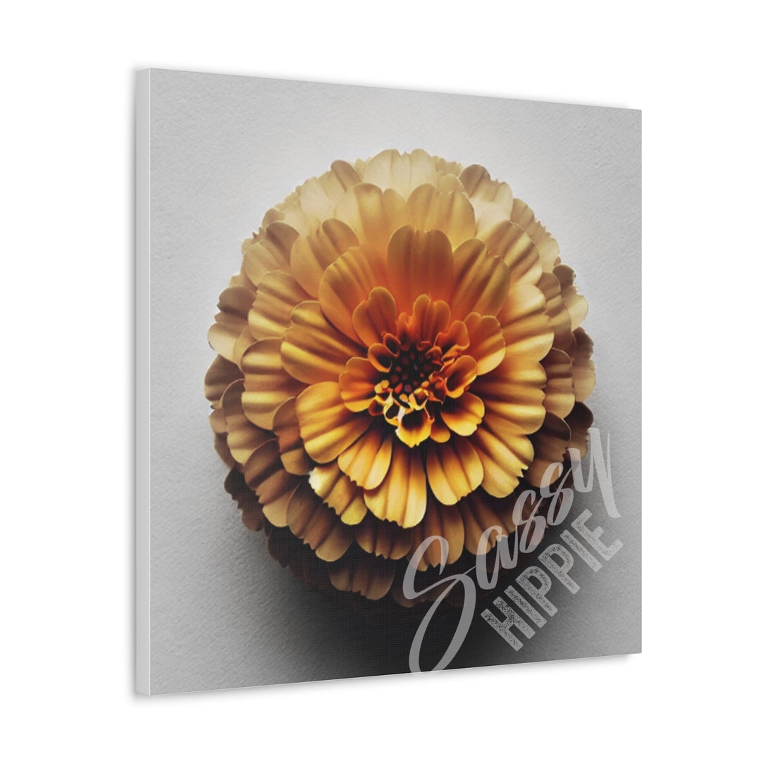Radiant Marigold Birth Flower Wall Art | October - Canvas Print - Etsy