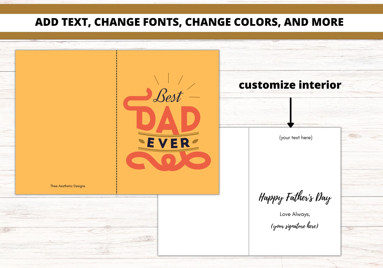 Father's Day Printable Card | Digital Happy Fathers Day Card | Instant ...