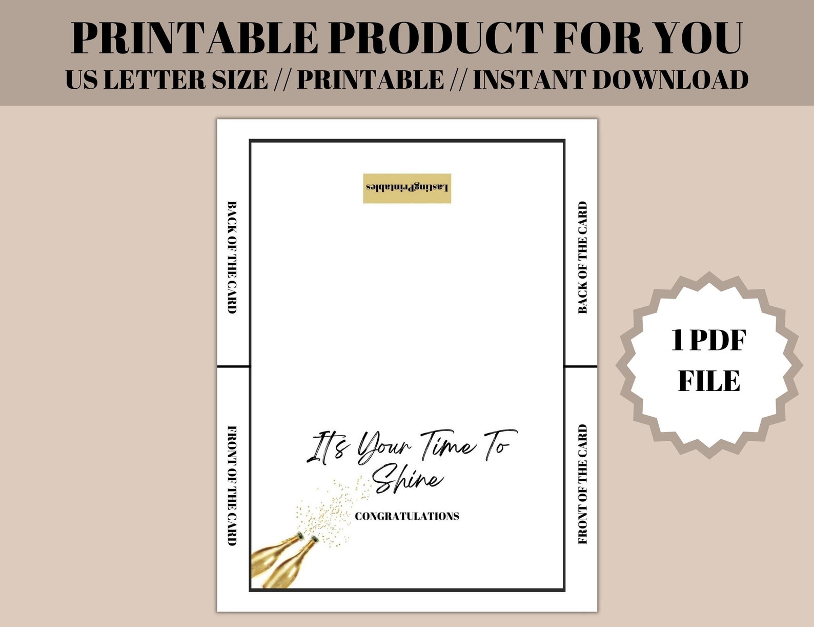 NEW JOB CARD: Printable Instant Download, Job Promotion Card, Job ...