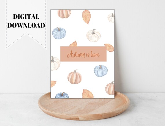 INSTANT DOWNLOAD: Printable PDF Fall Holiday Card Autumn - Etsy