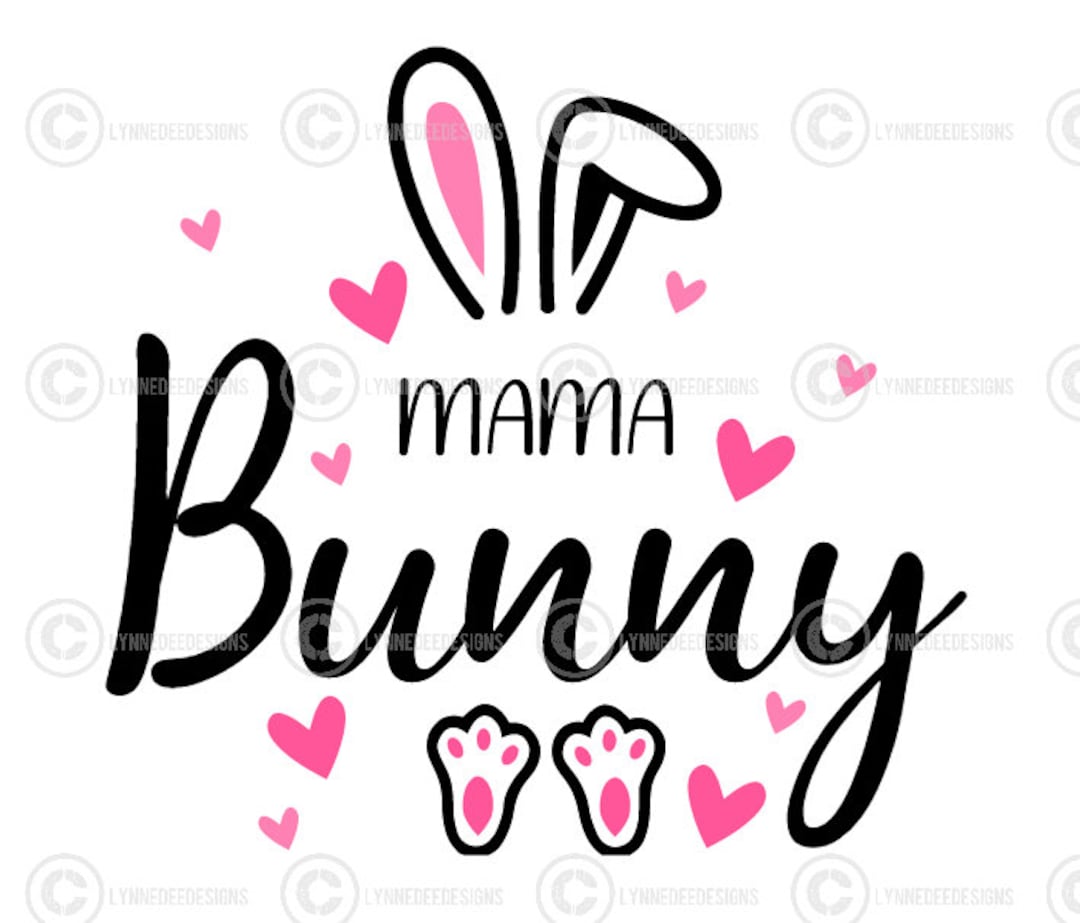 Mama Bunny and Mini Bunny Svg, Easter Bunny Svg, Easter Svg, Happy ...