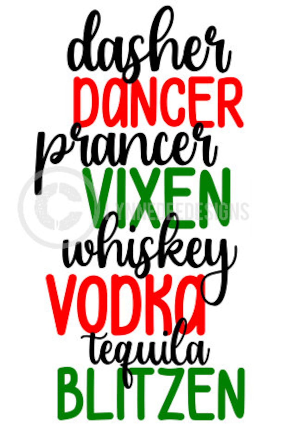 Dancer Vixen Vodka Retro SVG, Drinking Svg, Retro Christmas Quotes SVG ...