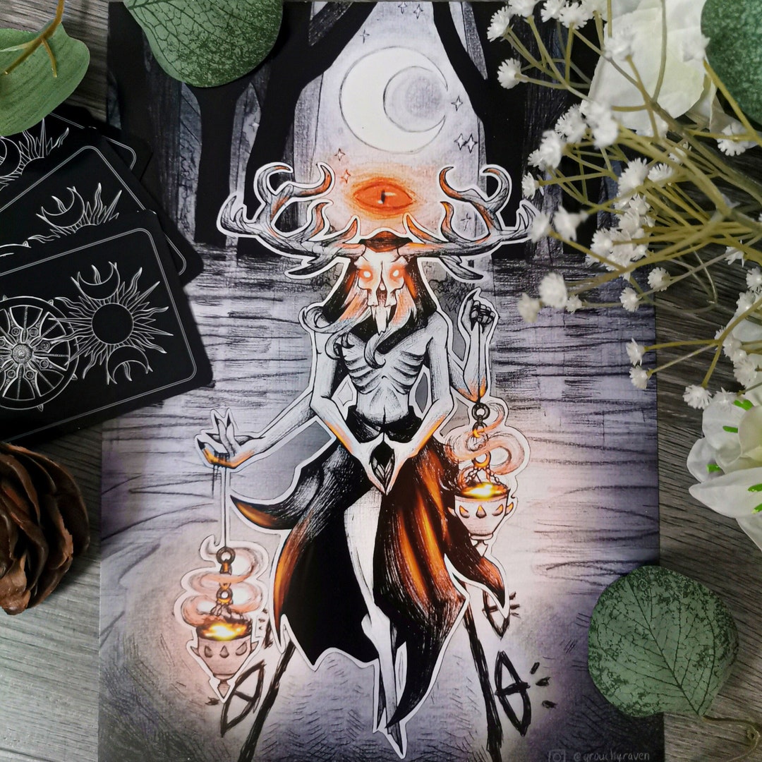 Wendigo Print A4 21x29.7cm Folklore & Witchcraft Creature - Etsy