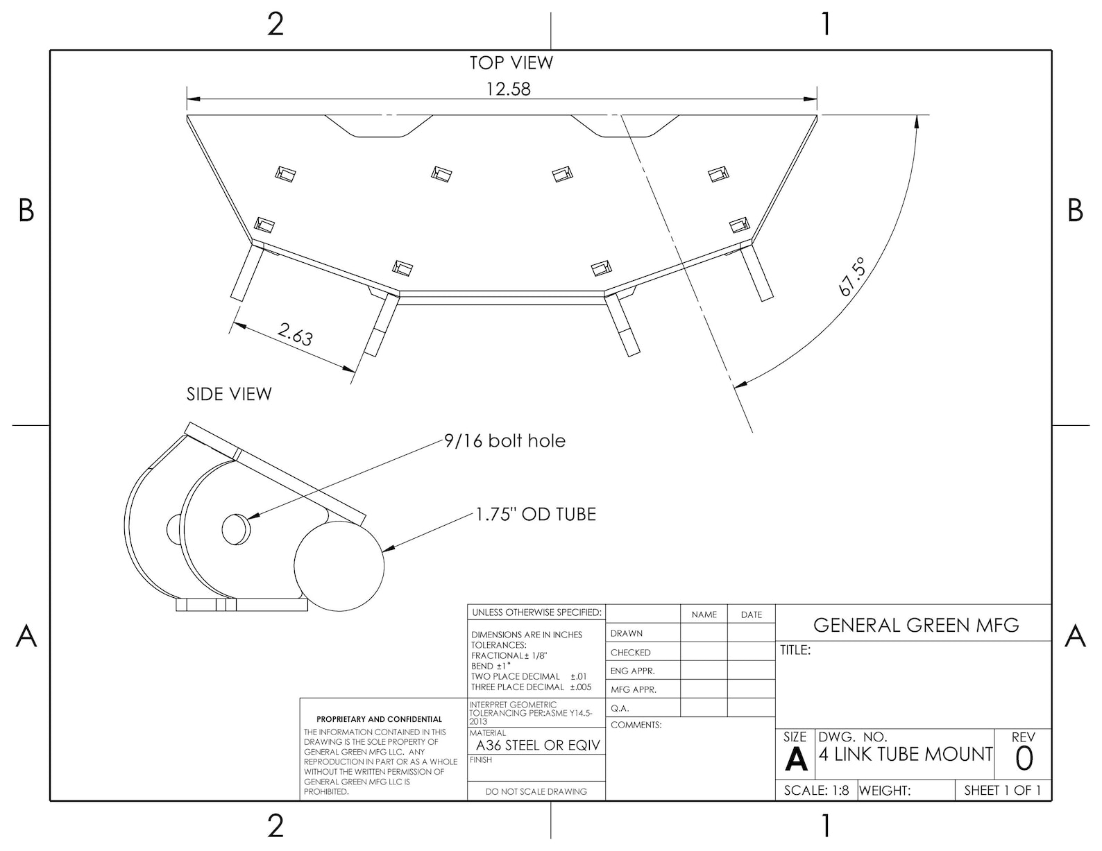 4 Link Tube Frame Mount DXF File Package - Etsy