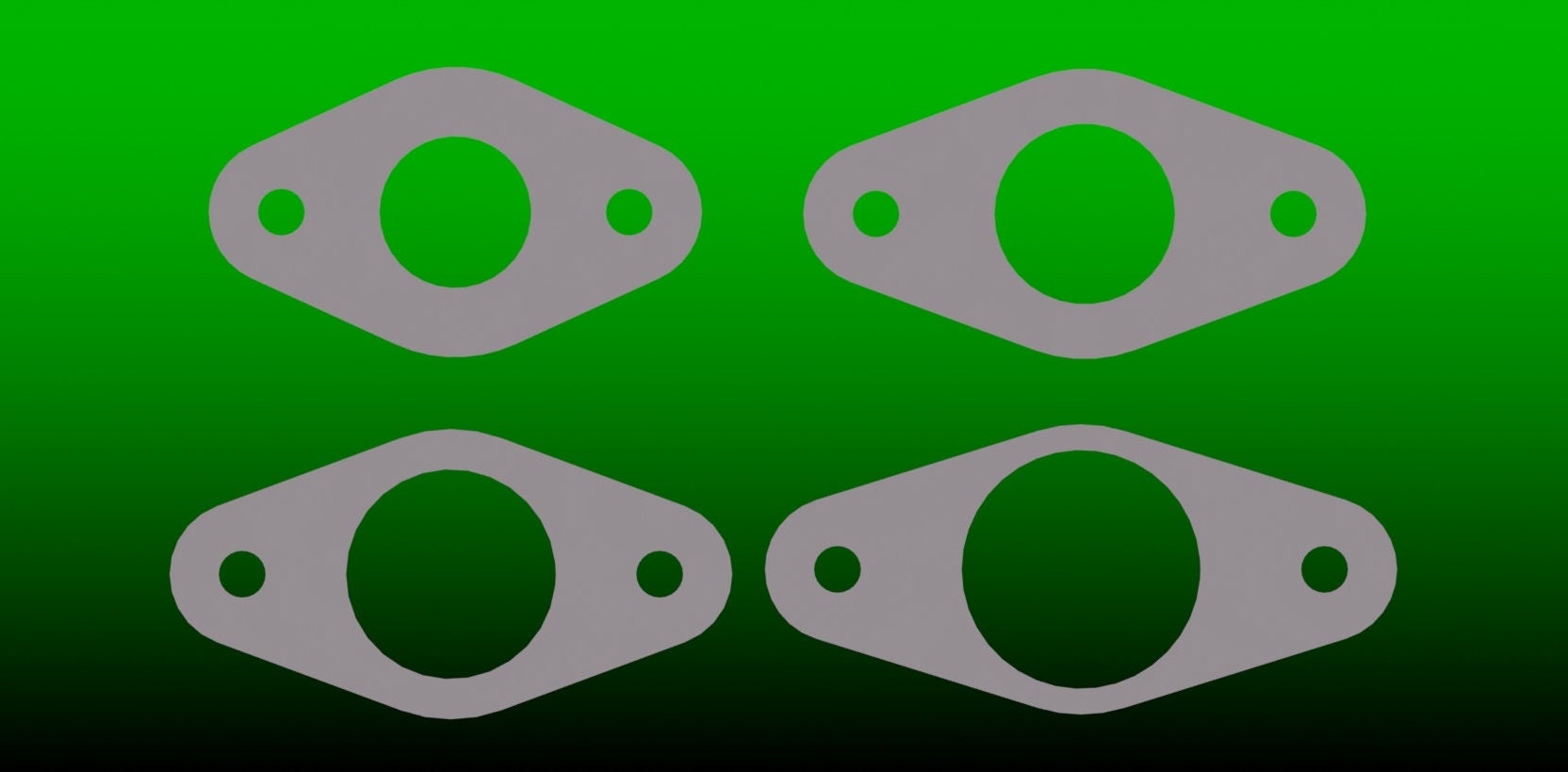 2 Bolt Tube Flange End Package DXF & Parasolid File Download Only - Etsy