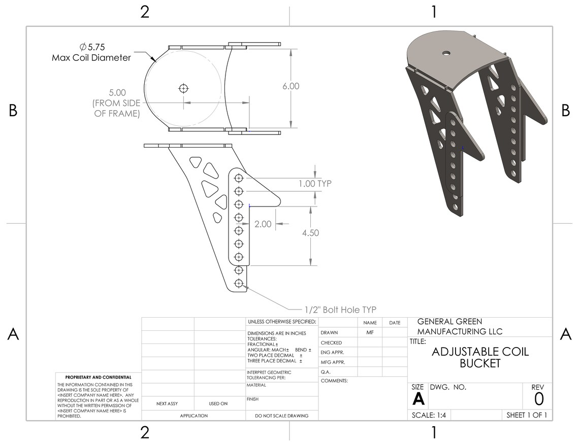 Adjustable Coil Bucket DXF File - Etsy