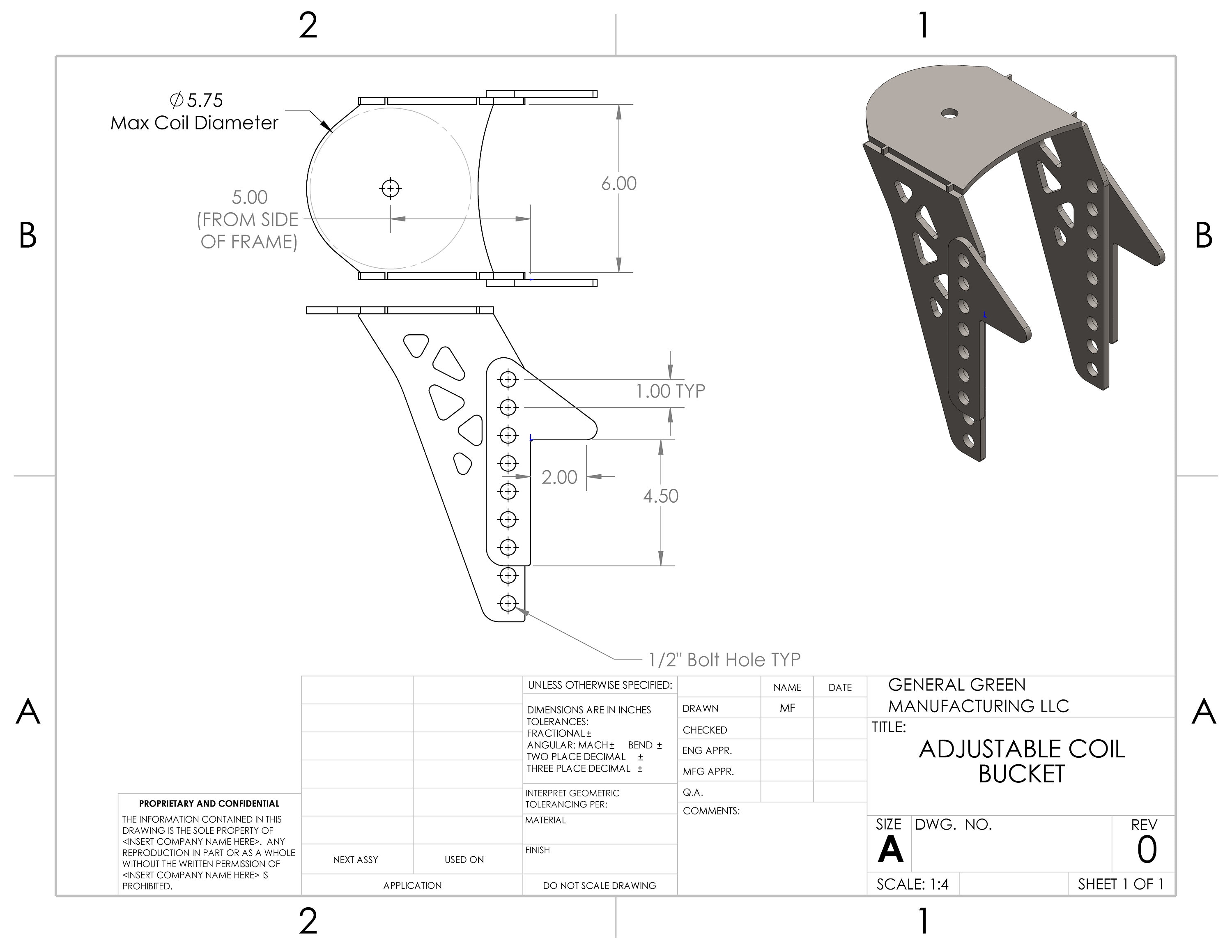 Adjustable Coil Bucket DXF File - Etsy