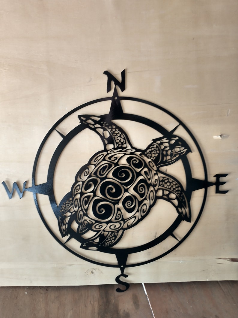 Compass Rose Sea Turtle DXF File Download - Etsy